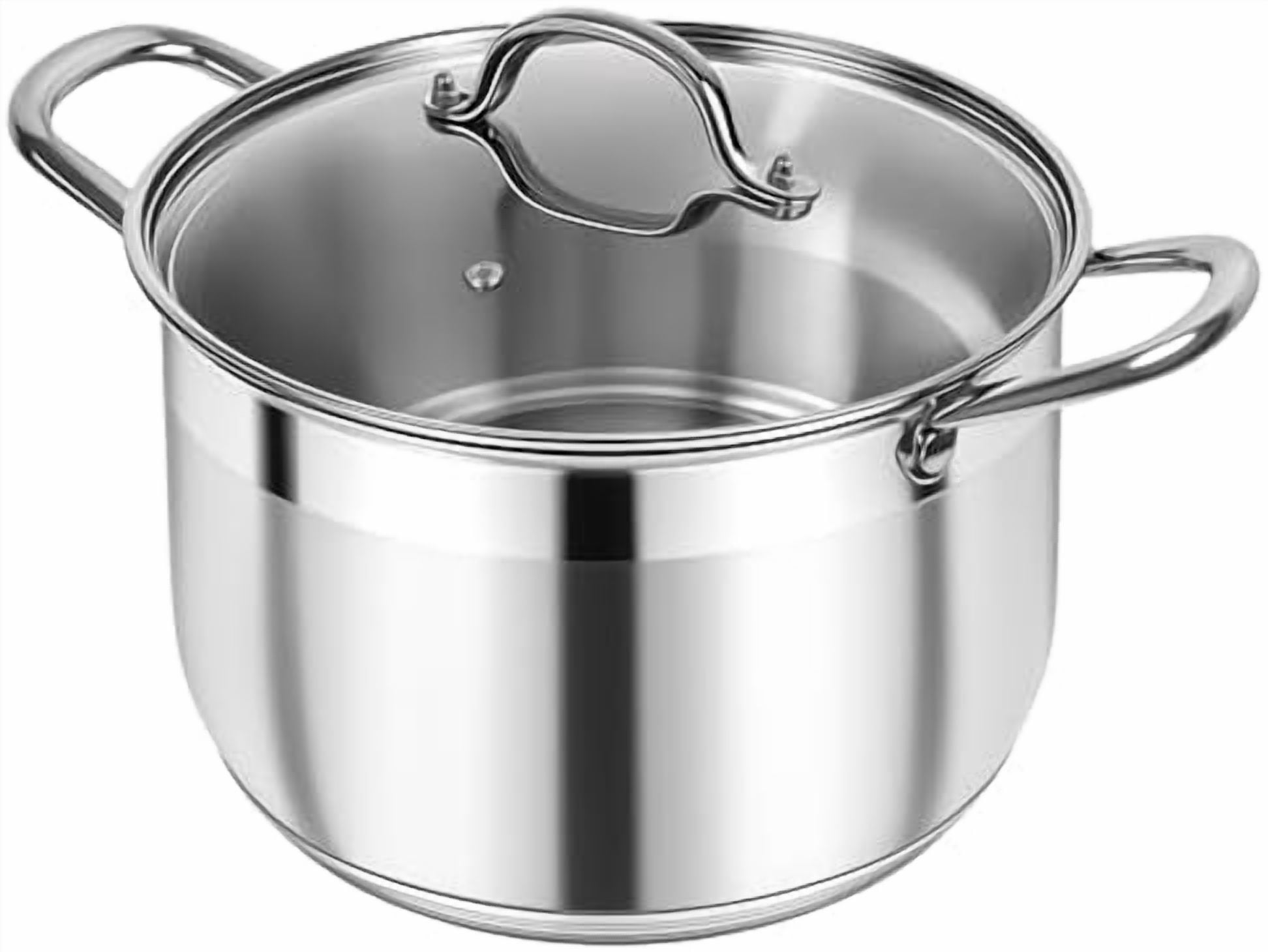 Stainless Steel Stock Pot - 12 Quart Heavy Duty Stock Cooking Pot with ...