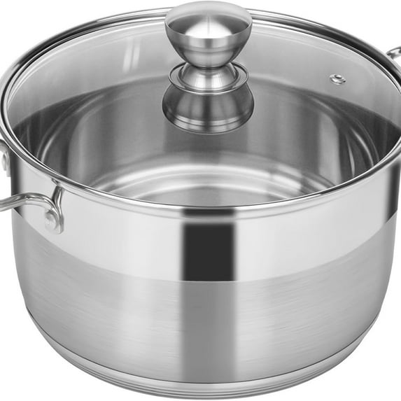 Stainless Steel Stock Pot - 12 Quart Large Cooking Pot with Lid for ...