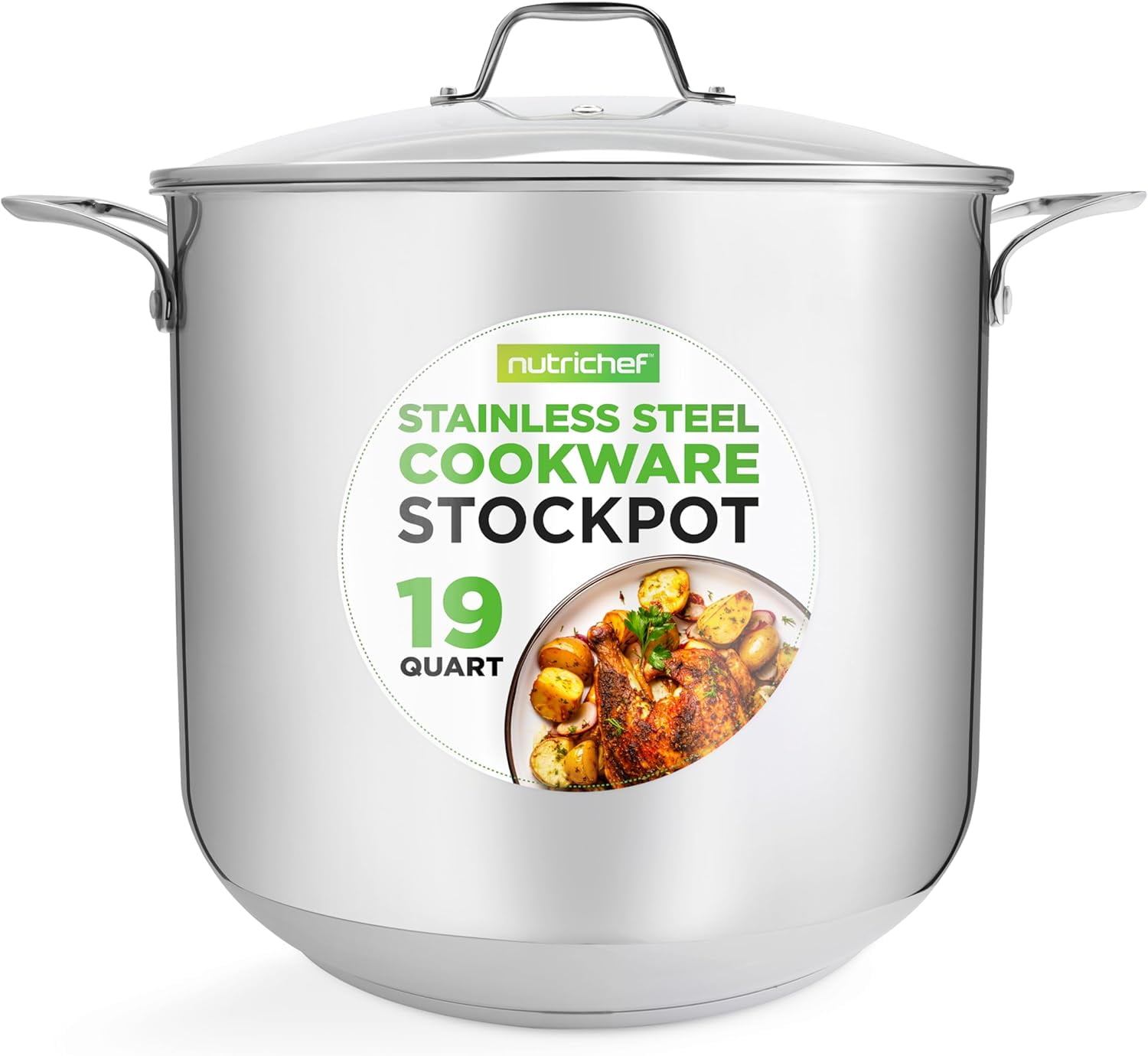 Stainless Steel Stock Pot-18/8 Food Grade Heavy Duty Induction-Large ...