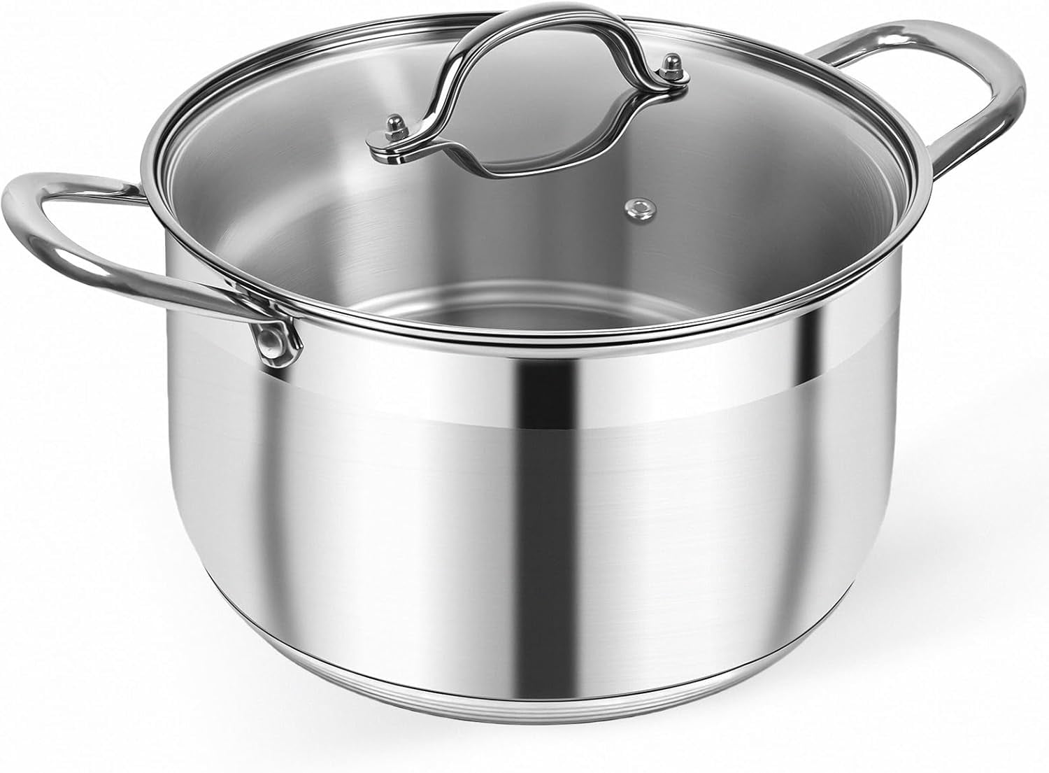 Stainless Steel Stock Pot - 8 Quart Heavy Duty Induction Cooking Pot ...