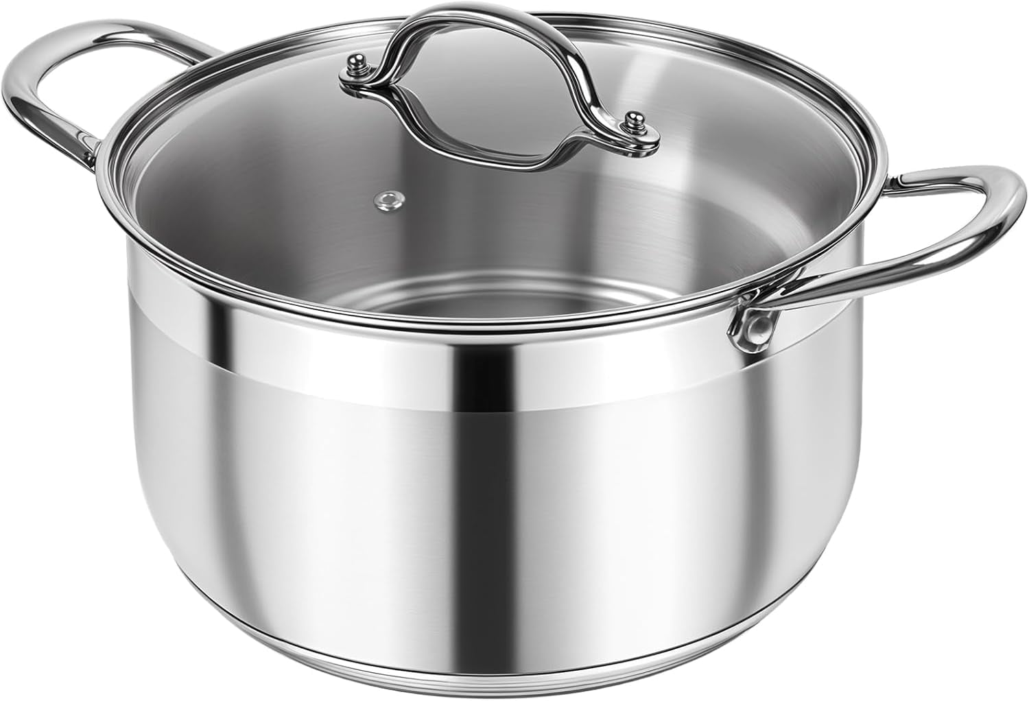 Stainless Steel Stock Pot - Heavy Duty Induction Cooking Pot with ...