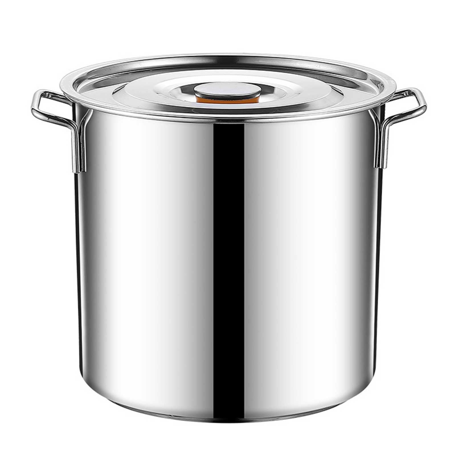 Stainless Steel Stockpot Deep Cooking Pot with Lid,Large Soup Pot for ...