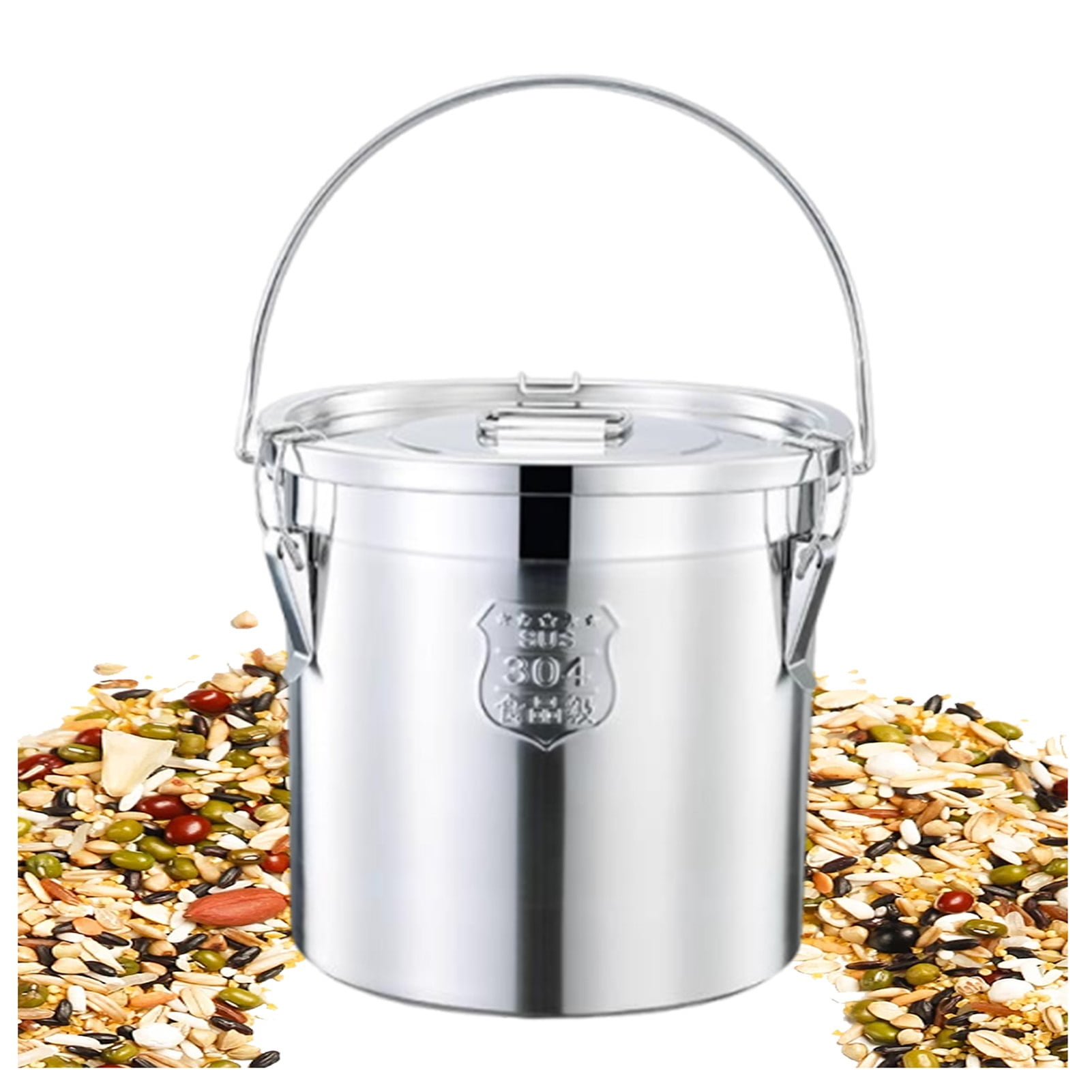 Stainless Steel Storage Containers with Lids, Locks and Handle,Kitchen ...