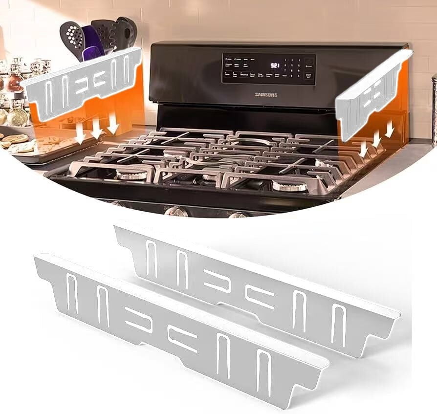 Stainless Steel Stove Gap Covers - Oven Side Filler Kit 23.4" -White ...