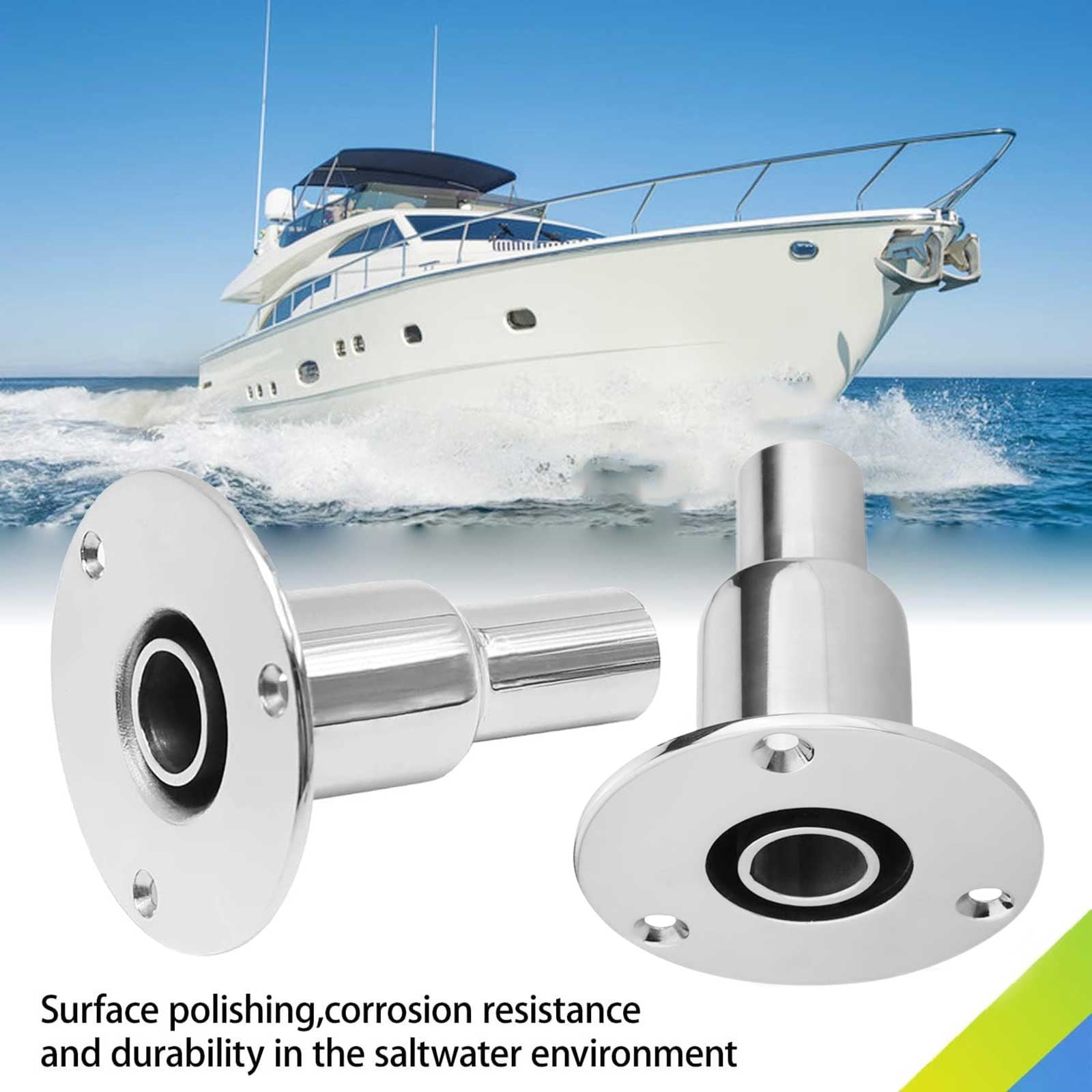 Stainless Steel Straight Thruhull Exhaust Skin Fitting 24mm Tube Pipe ...