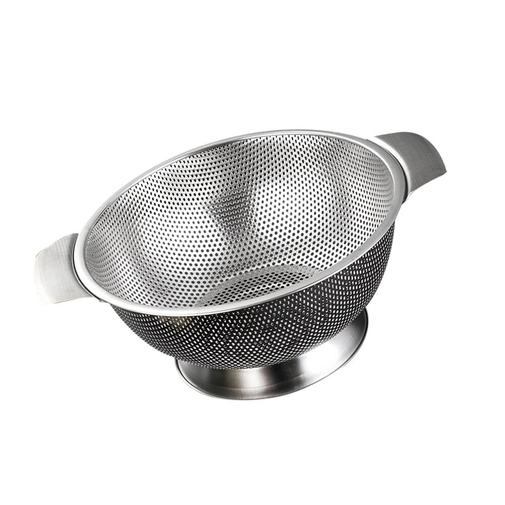 Stainless Steel Strainer Colander- Perforated Washing Bowl with Heavy ...