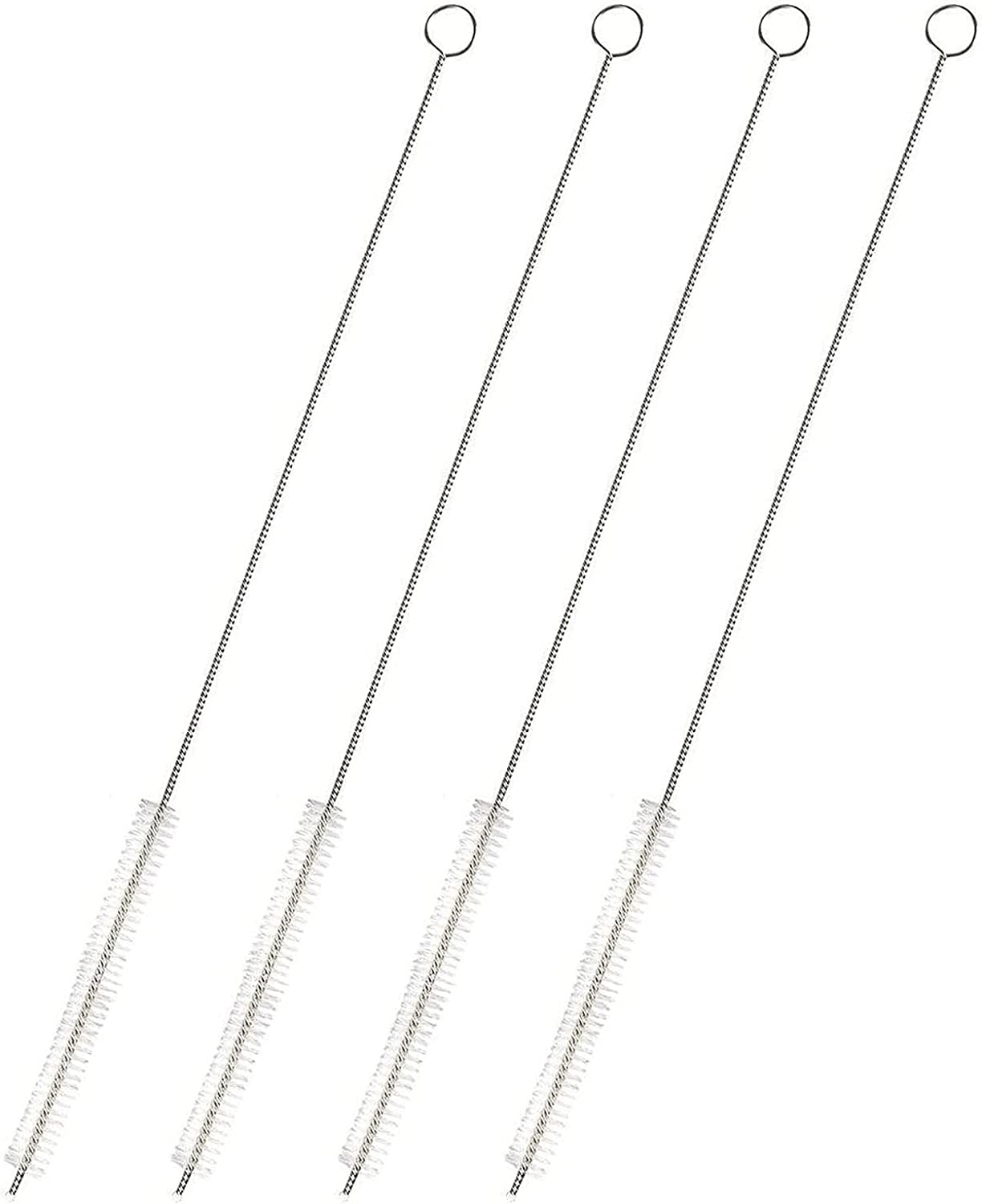 Stainless Steel Straw Cleaner Brush Set, 4 Pack, Extra Long 12in with ...