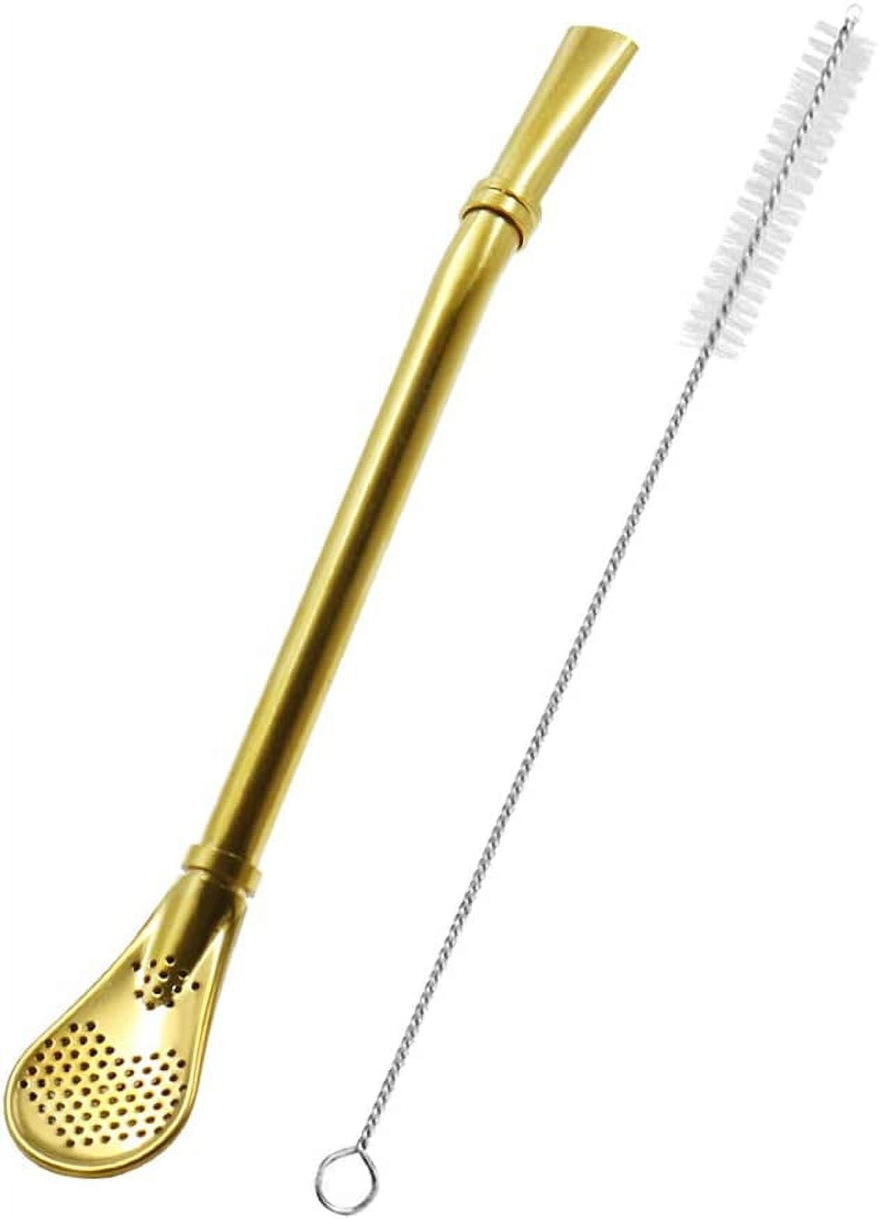 Stainless Steel Straw Filter Spoon, Tea Straw,Mate Bombilla, Reusable ...