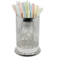 Youngever Straw Dispenser, Plastic Straw Holder with Lid, Drinking ...
