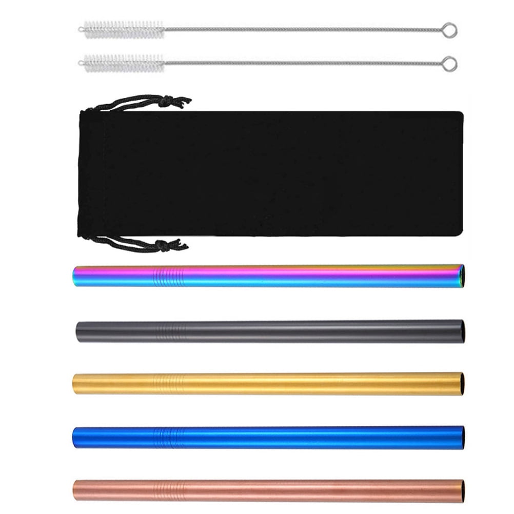 ONAPARTER Stainless Steel Straw Straws Reusable Sturdy Coffee Stirrers ...