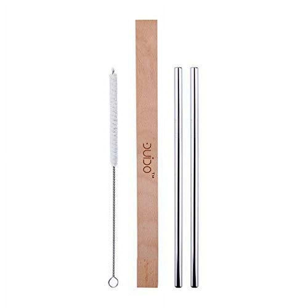 Stainless Steel Straws with Case –(4 Pack) 2 8.5 Inch Travel Eco ...
