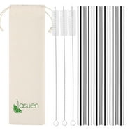 Glass Straw – 10pcs Mixed Color Bent Glass Straw Set, 8'' Reusable ...