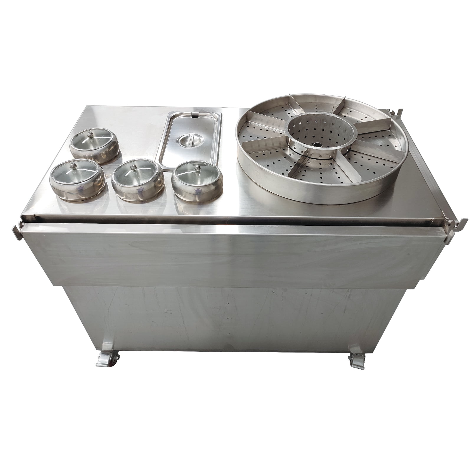 Stainless Steel Street Food Cart Multi-purpose Stand Cart - Walmart.com