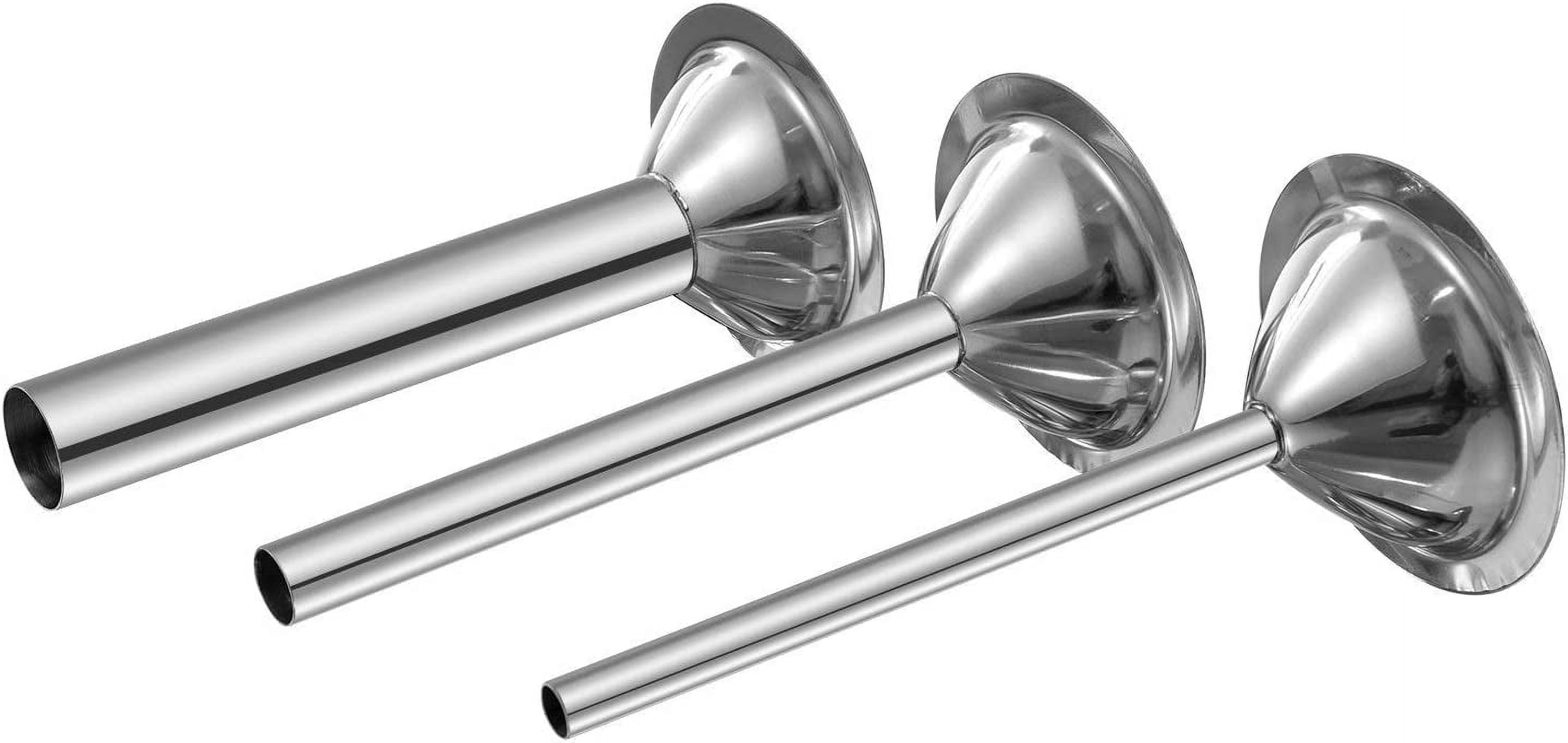 Stainless Steel Stuffing tube SET for meat grinder. 2 1/2" base ...