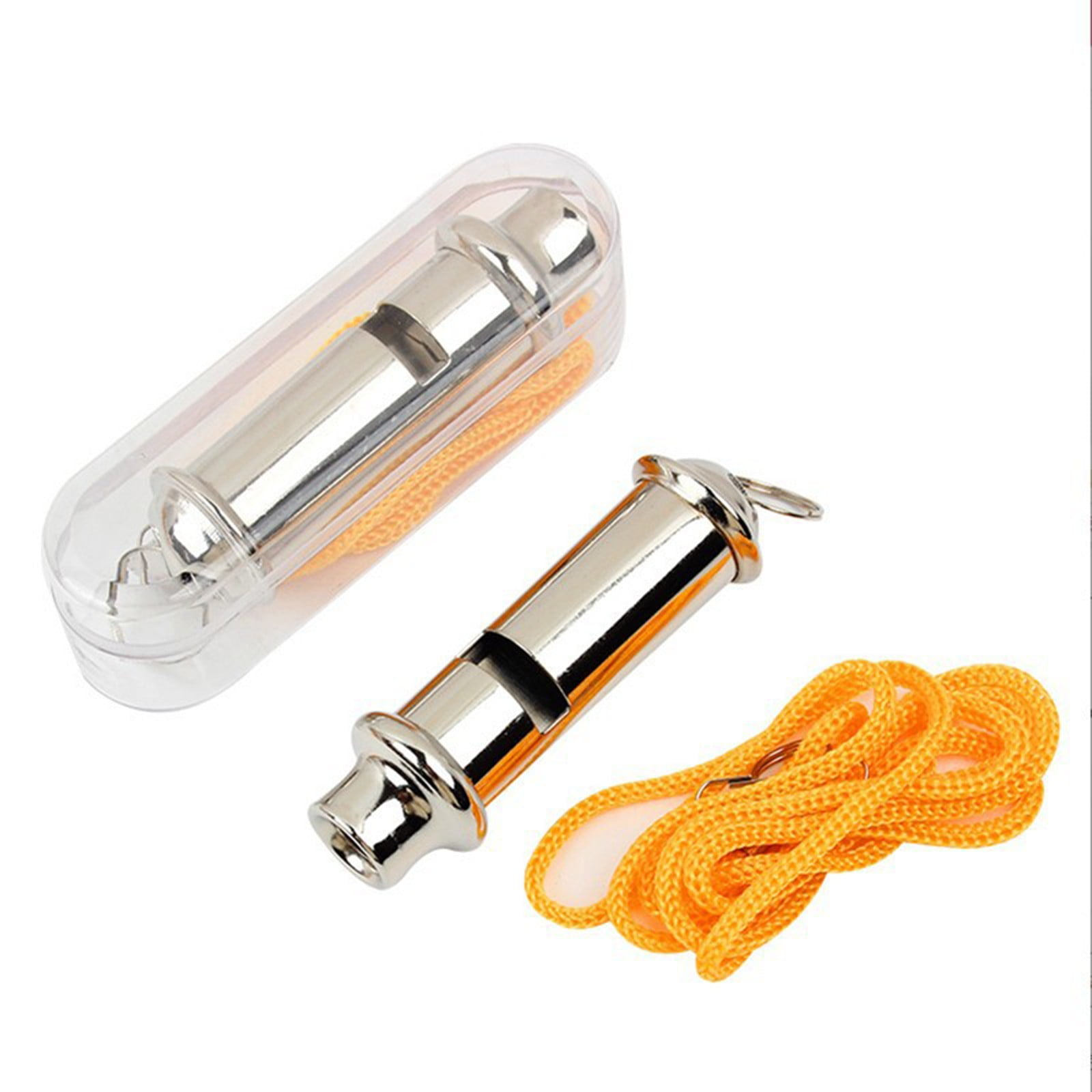 ‌Stainless Steel Survival Whistle with Lanyard - Loud Emergency Signal ...