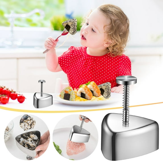 Stainless Steel Sushi Roll Mold | Onigiri Triangle Rice Ball Maker ...