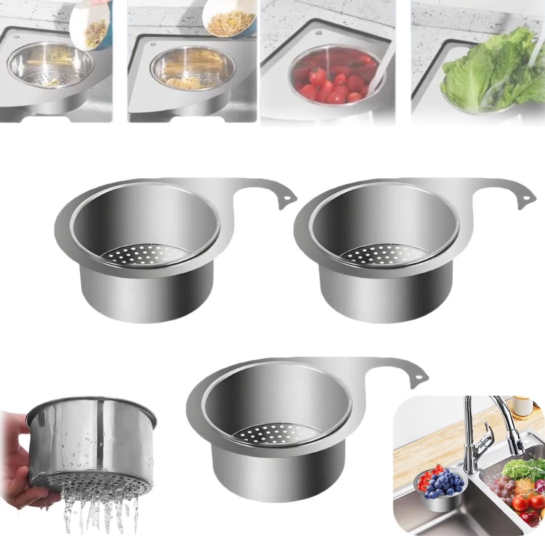 Stainless Steel Swan Sink Strainer Basket, 2025 Multifunction Kitchen ...