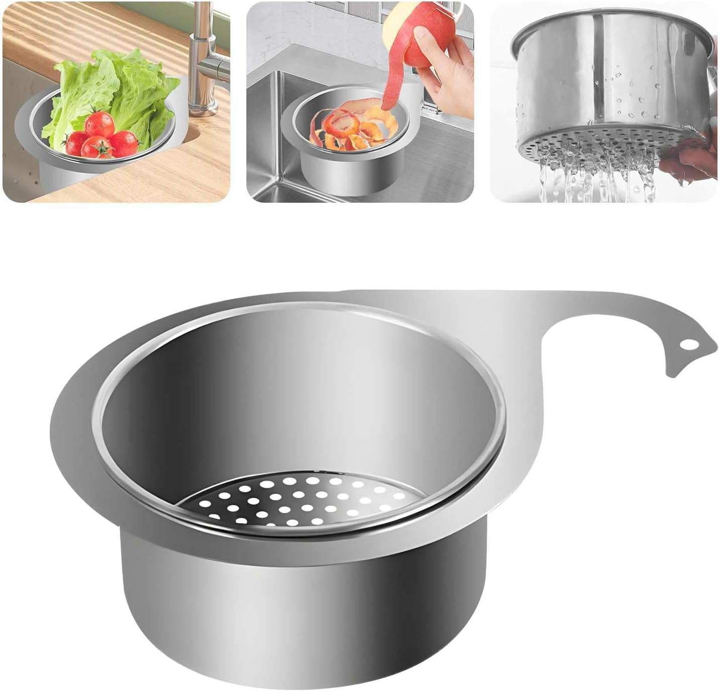 Stainless Steel Swan Sink Strainer Basket,Kitchen Sink Drain Filter ...