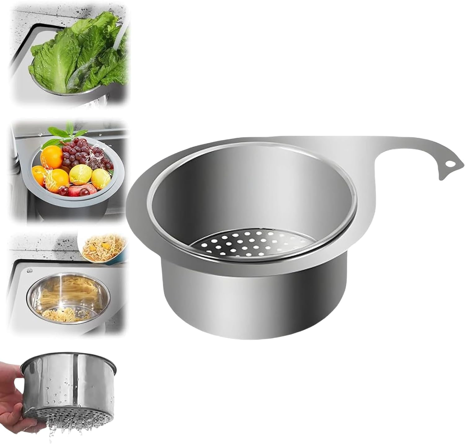 Stainless Steel Swan Sink Strainer Basket,Upgrade Multifunctional ...