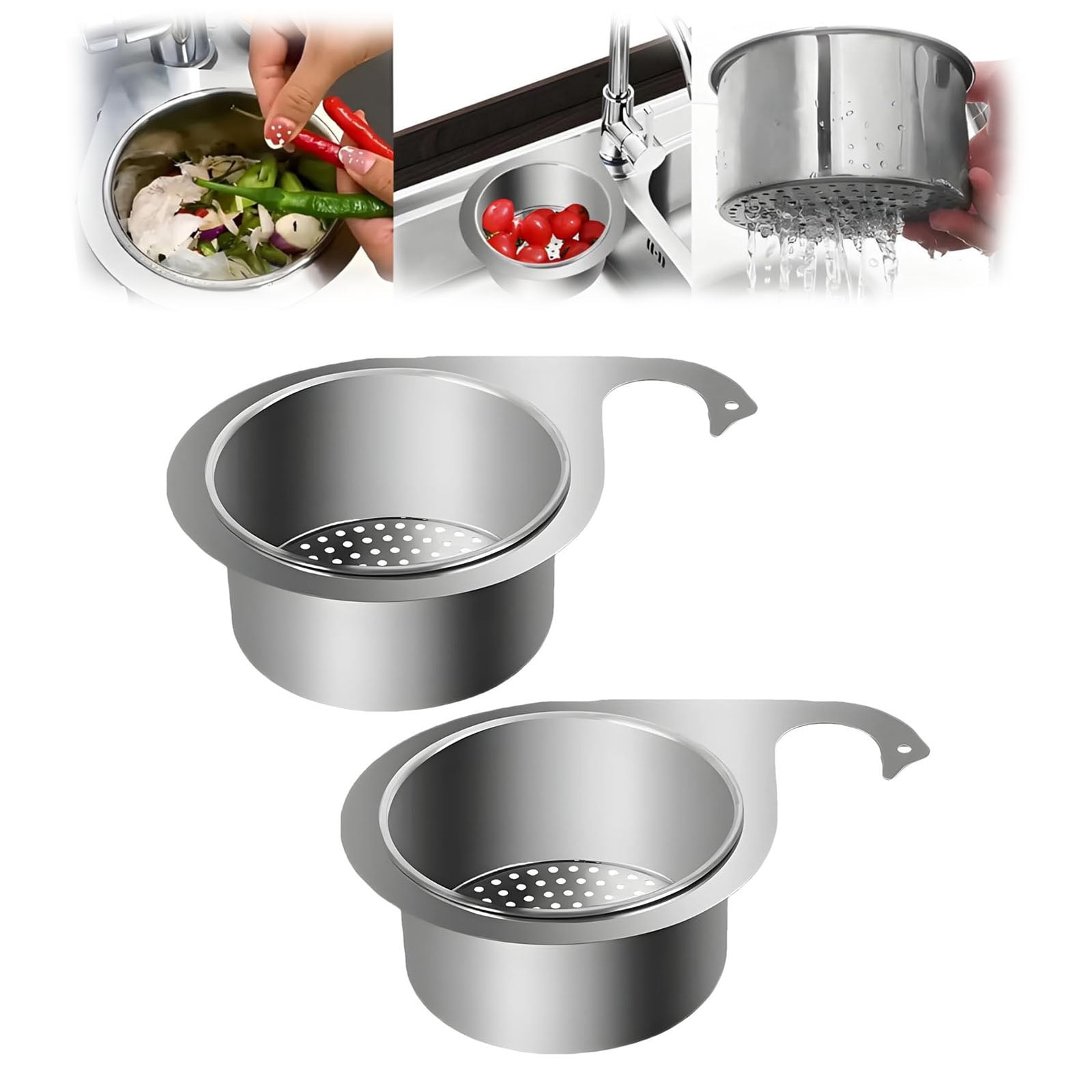 Stainless Steel Swan Sink Strainer Basket, stainless steel drain basket ...