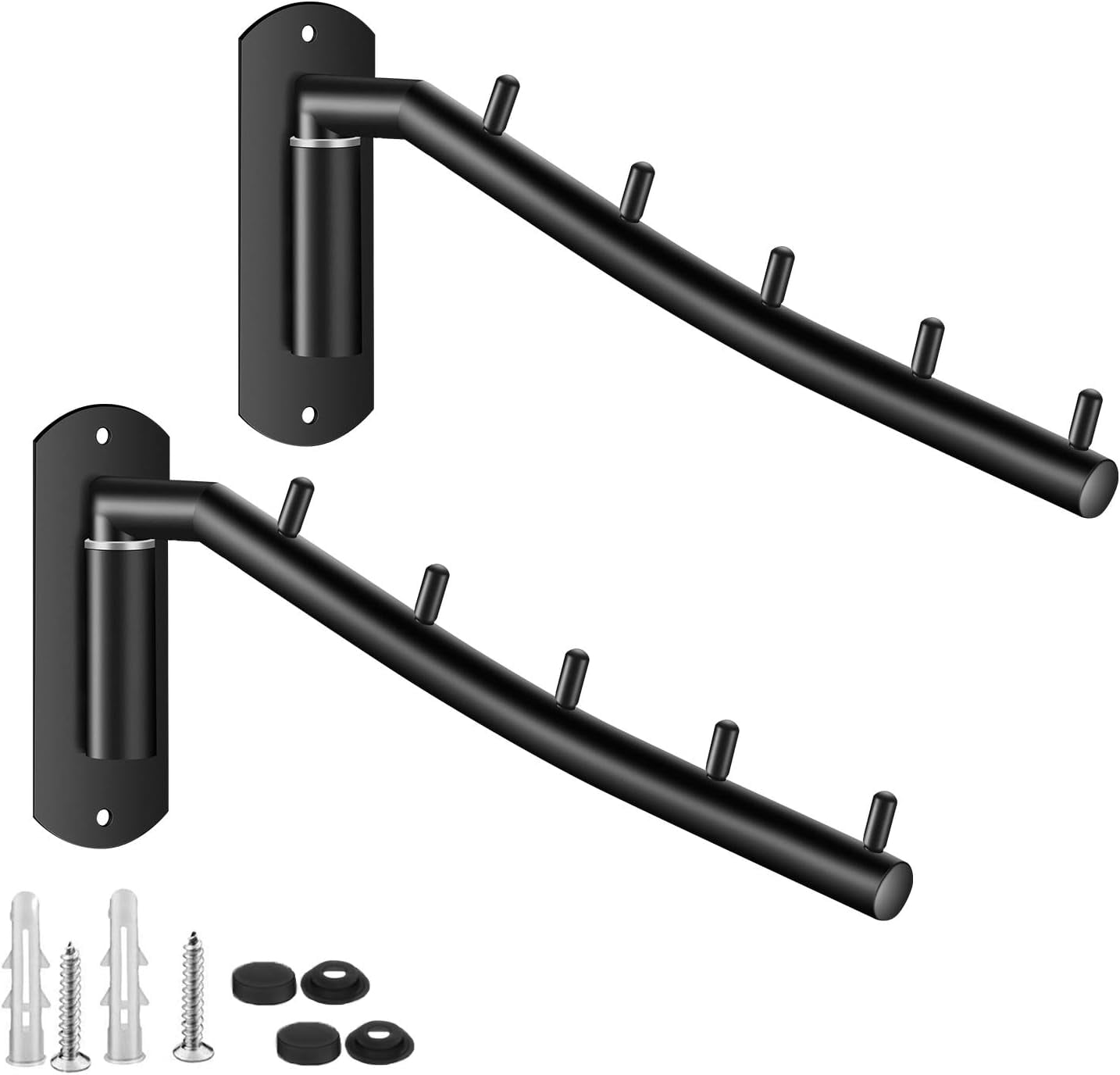 Stainless Steel Swing Arm Clothes Hanger Rack, Heavy Duty Foldable Wall ...