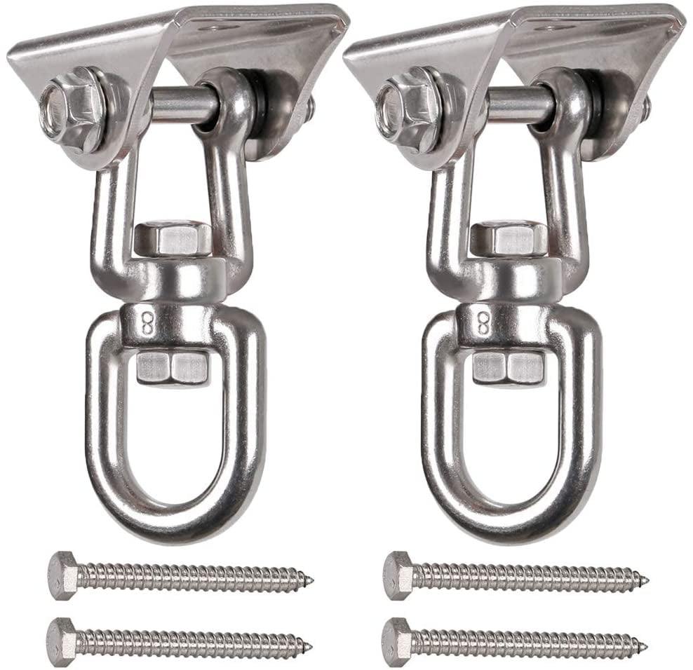 Stainless Steel Swing Hangers;360° Rotating Ceiling Hooks;Heavy Duty ...