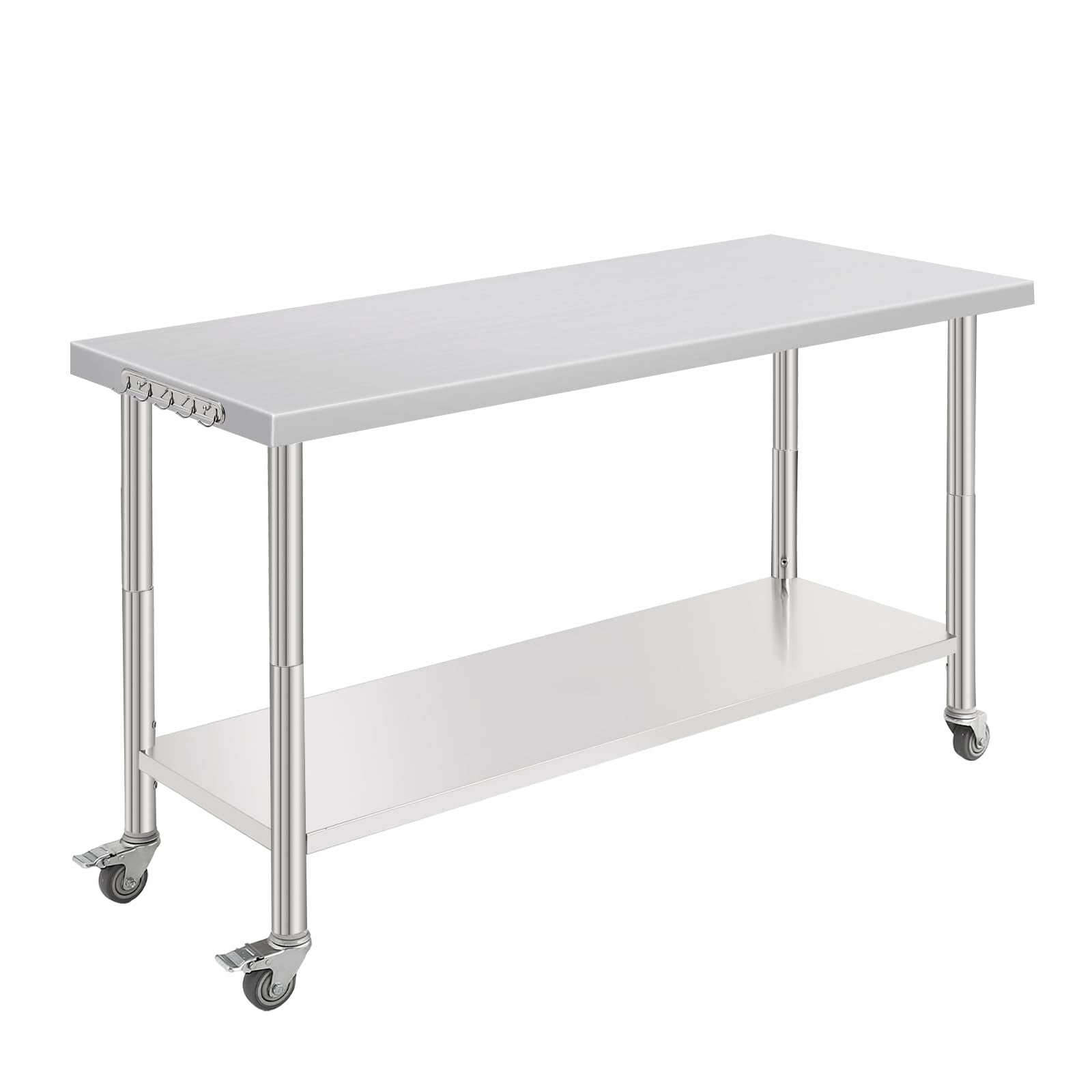 Stainless Steel Table, 24 x 60 Inches Metal Prep & Work Table with ...