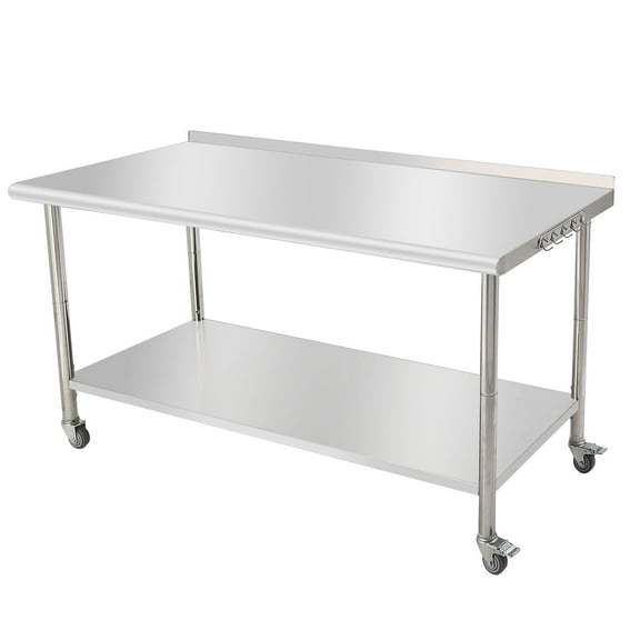 Stainless Work Table 30 x 48 Inch with Adjustable Undershelf, Heavy ...