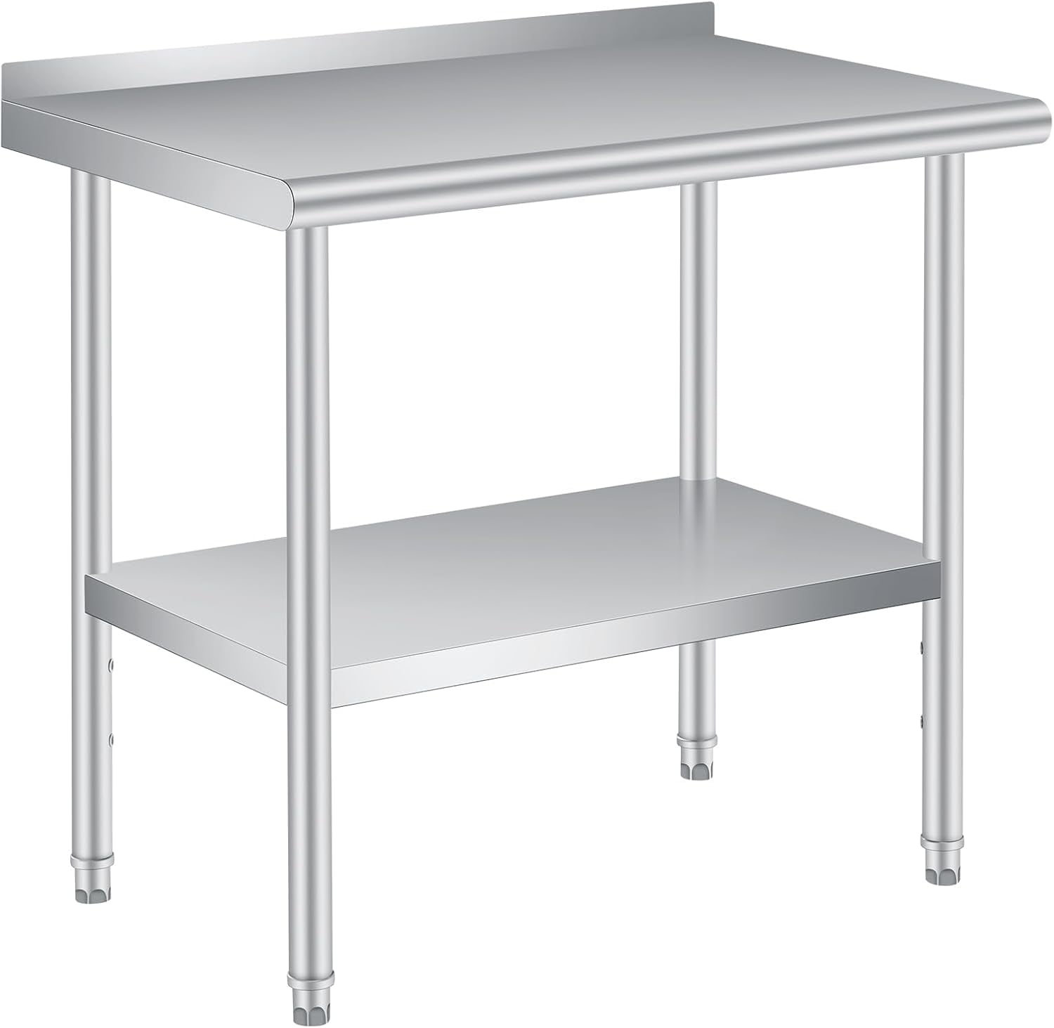 Stainless Steel Table 30x24 Inch - Heavy Duty Commercial Metal Table ...