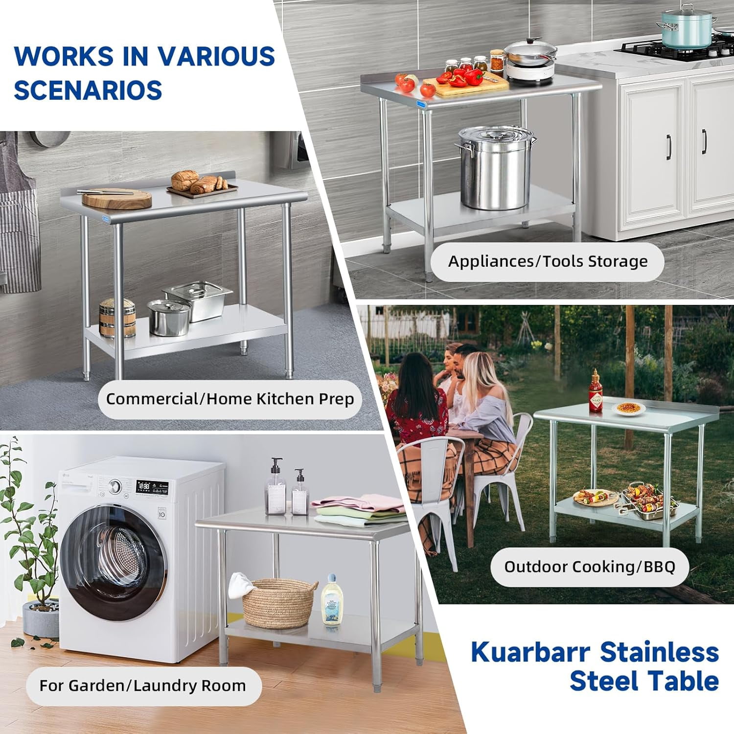 Stainless Steel Table Commercial Stainless Steel Metal Prep Table for ...