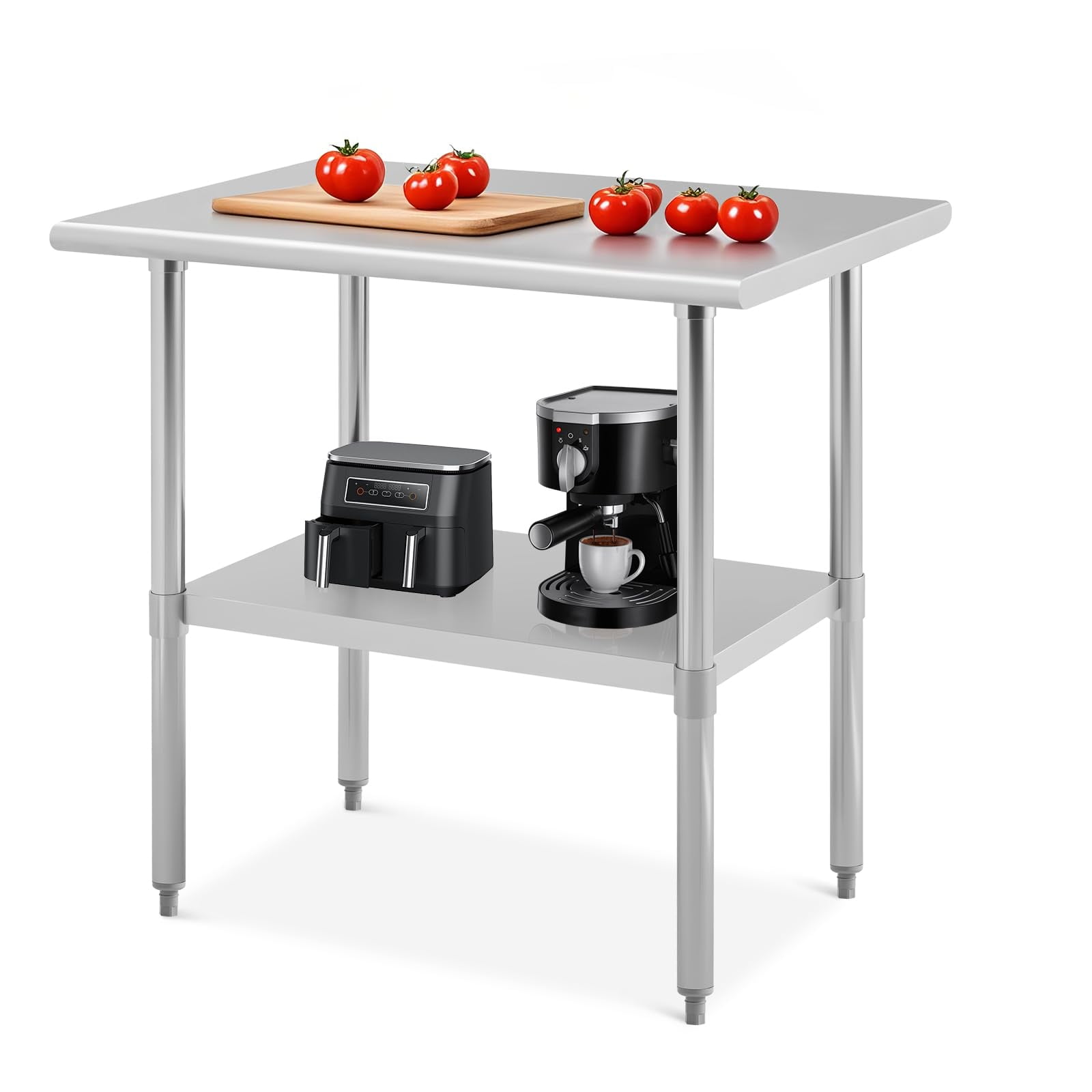 Stainless Steel Table, NSF Heavy Duty Commercial Kitchen Prep and Work ...