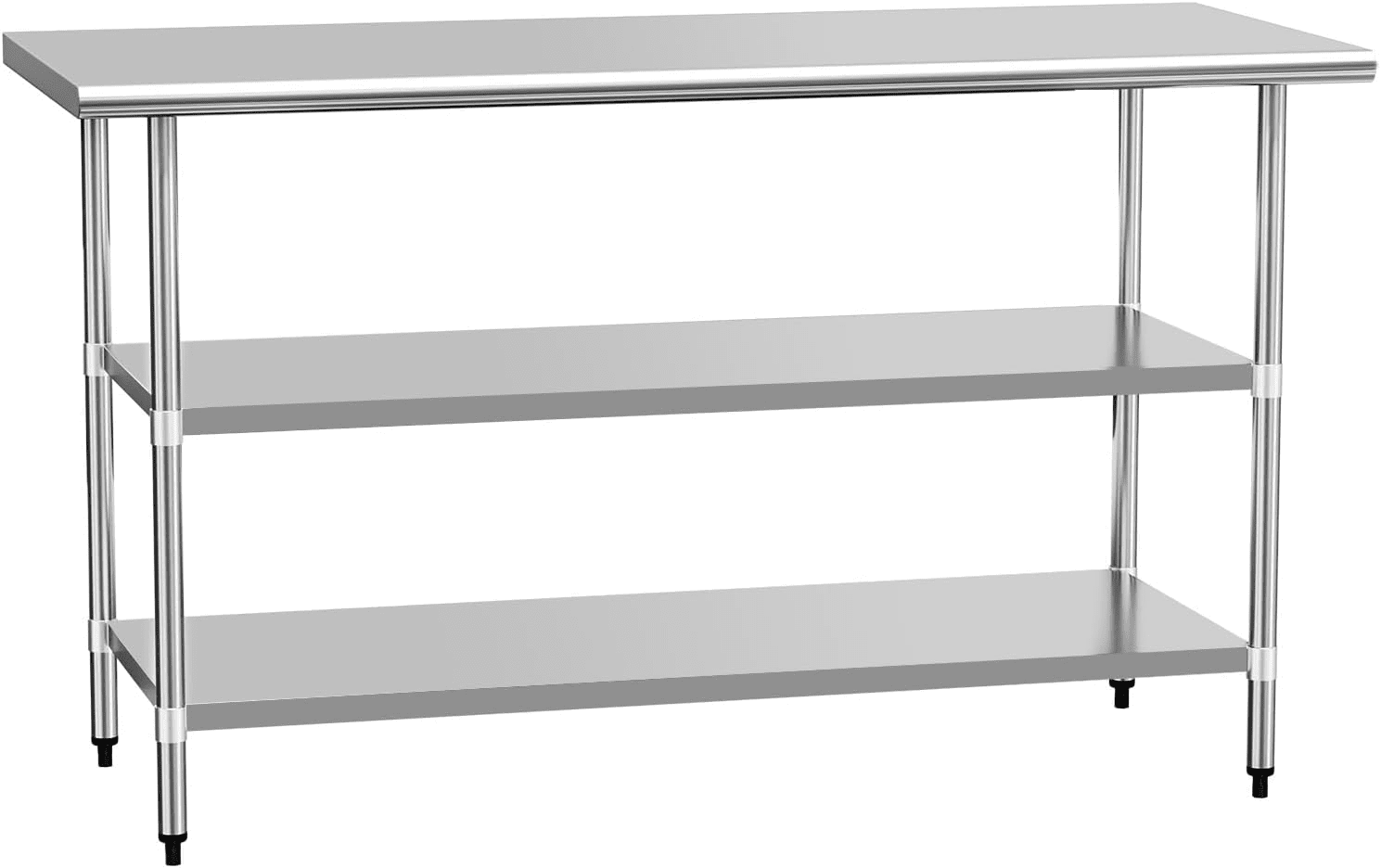 Stainless Steel Table for Prep & Work 24" X 60" inches with 2 ...