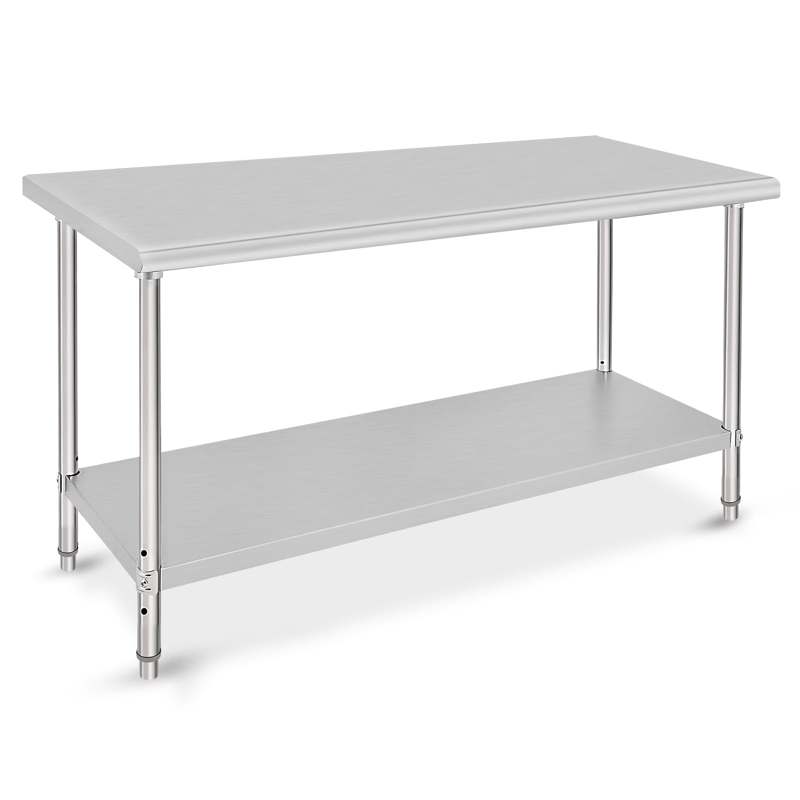 Stainless Steel Table for Prep & Work, NSF Metal Commercial Heavy Duty ...