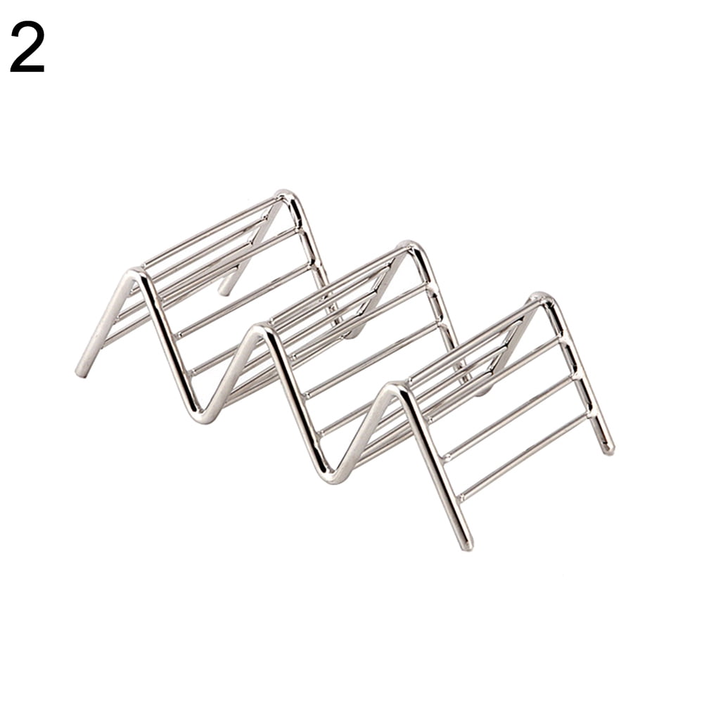 Stainless Steel Taco Holder Stand Wire Metal Tray Holders For Serving ...
