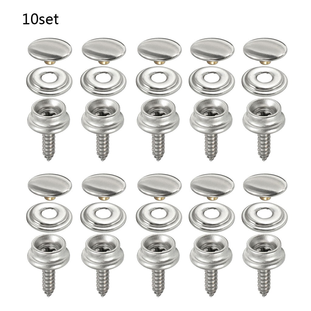 Stainless Steel Tapping Snap Fastener Kit Tent Marine Yacht Boat Canvas ...