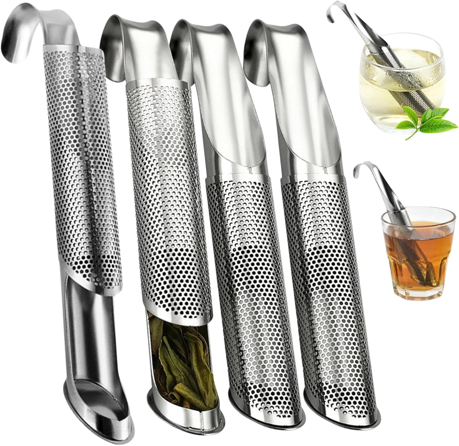 Stainless Steel Tea Diffuser, 2026 Upgraded Tea Pipe Infuser with ...