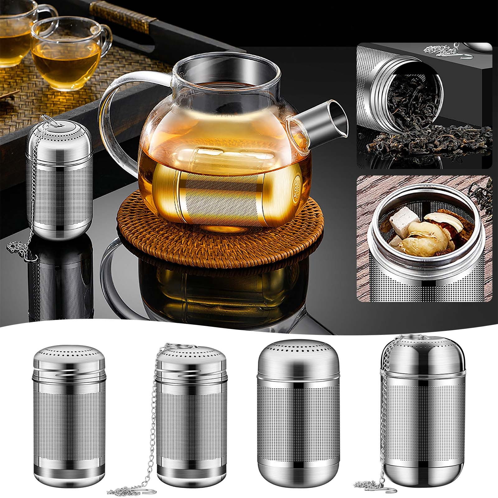 Stainless Steel Tea Filter, Borosilicate Glass, Non-Toxic Material, 100 ...