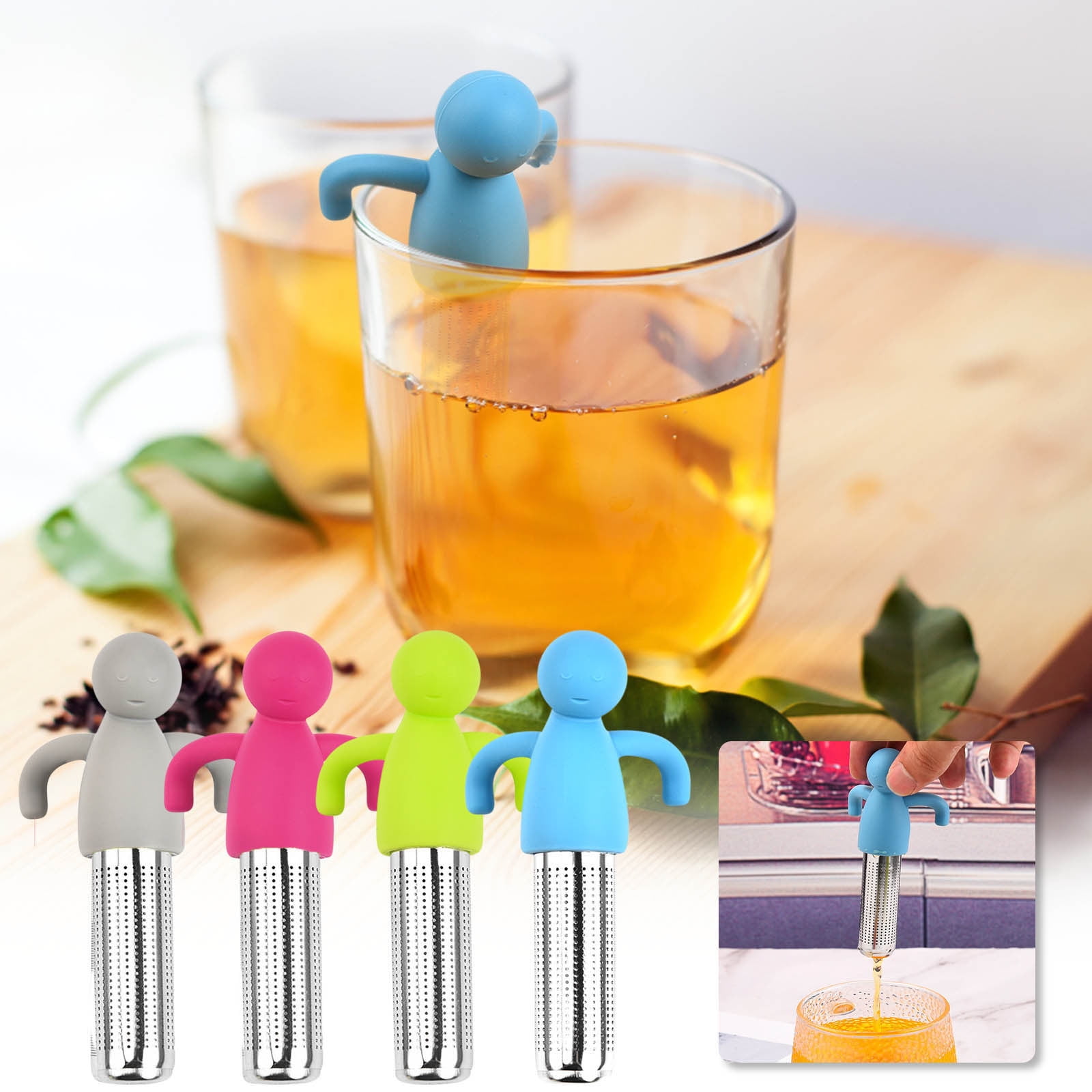 Stainless Steel Tea Glass Filter, Portable Tea Infuser, Borosilicate ...