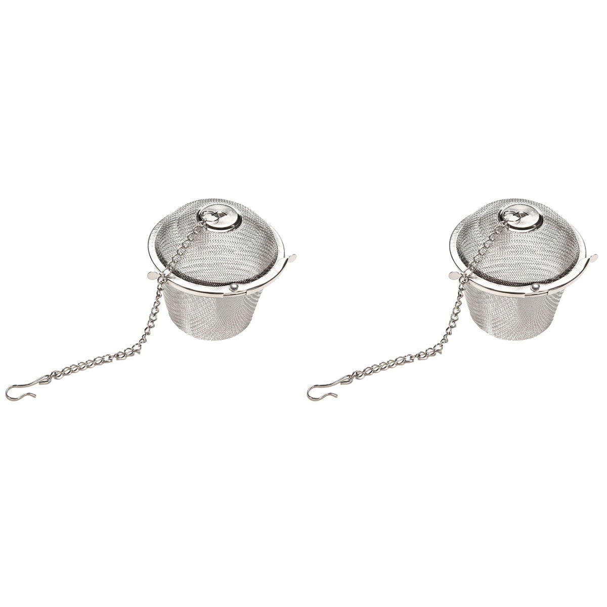Stainless Steel Tea Strainer Reusable Set of 2 Mesh Maker Infuser Loose ...