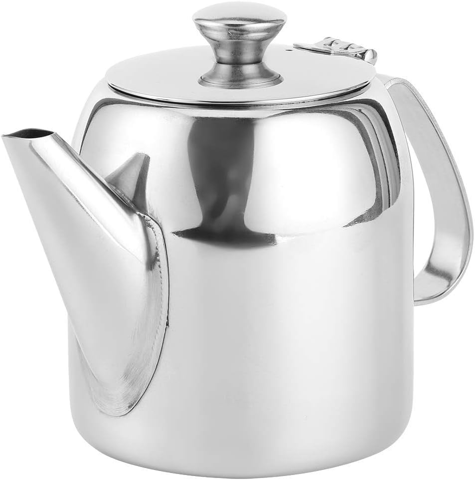 Stainless Steel Teapot 0.5L (20oz) - Coffee Pot Teapot Stainless Steel ...