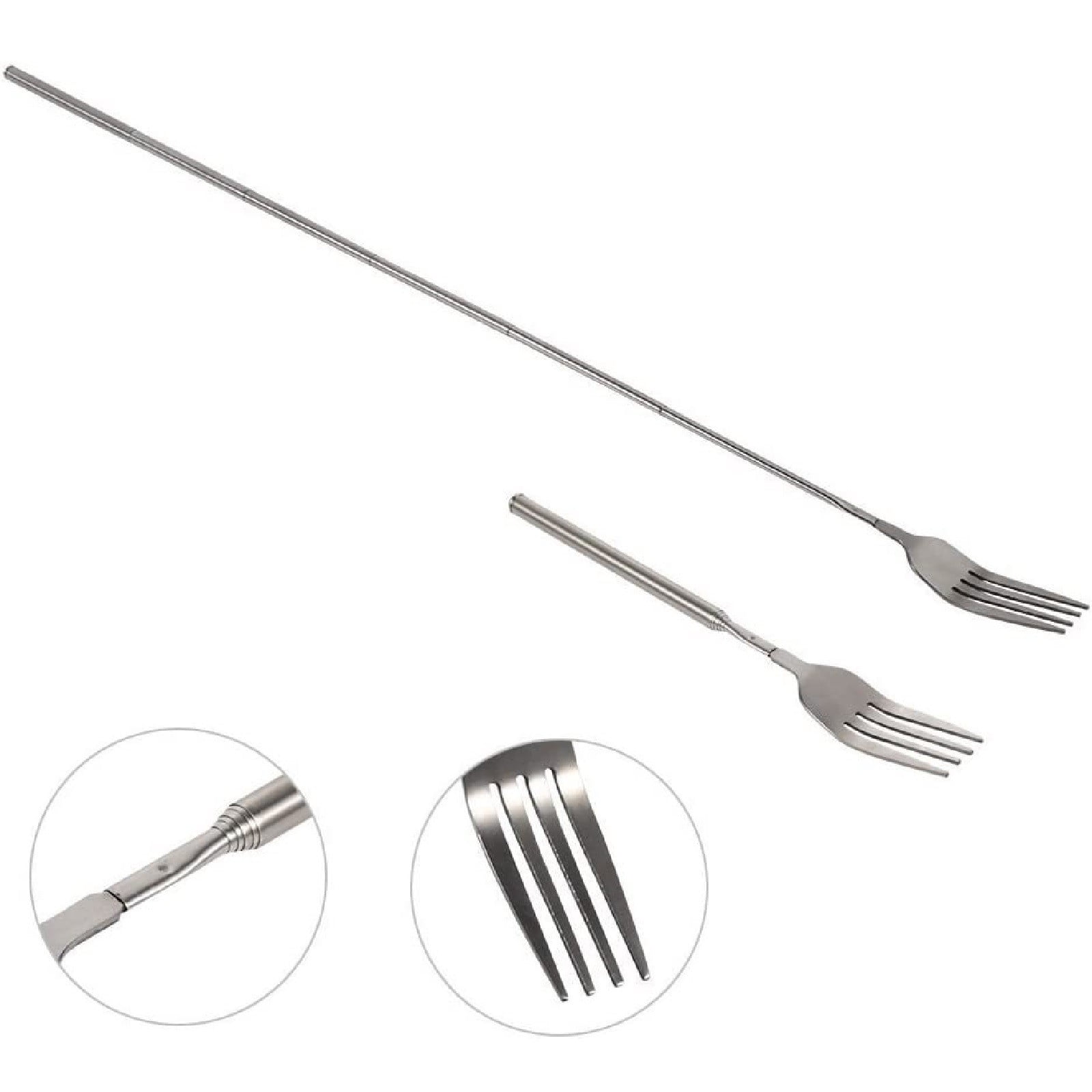 Stainless Steel Telescopic Extendable Fork, Adjustable Length from 8.7 ...
