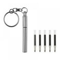 Stainless Steel Telescopic Pen with Metal Key Ring, Telescoping Pen ...