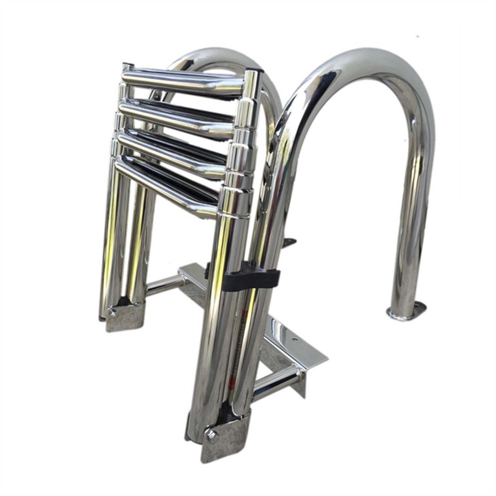 Stainless Steel Telescoping 4 Step Boat Ladder Pool Swim Upper Platform ...