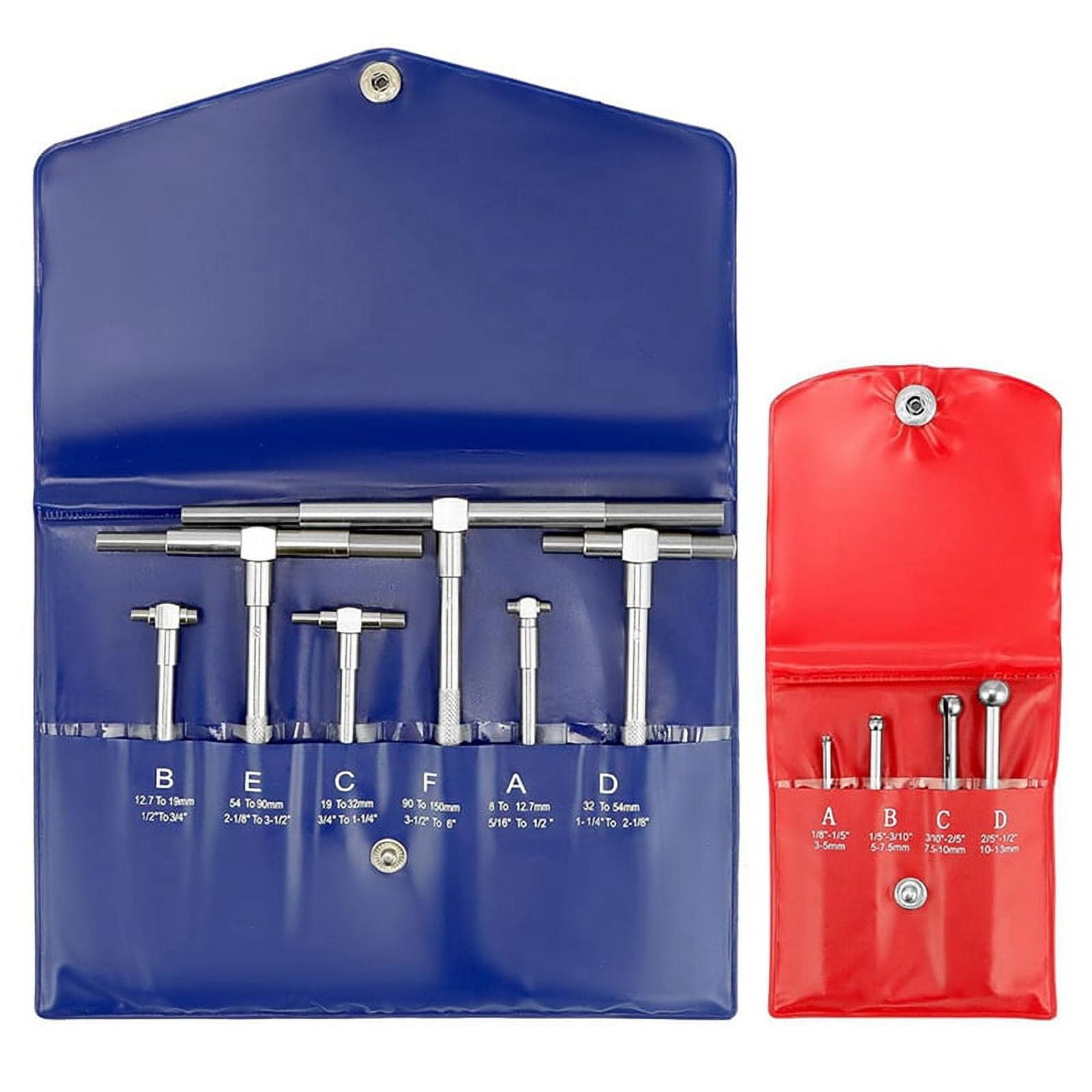 Stainless Steel Telescoping Bore Gauge Set - 1/8 to 1/2In Range and T ...