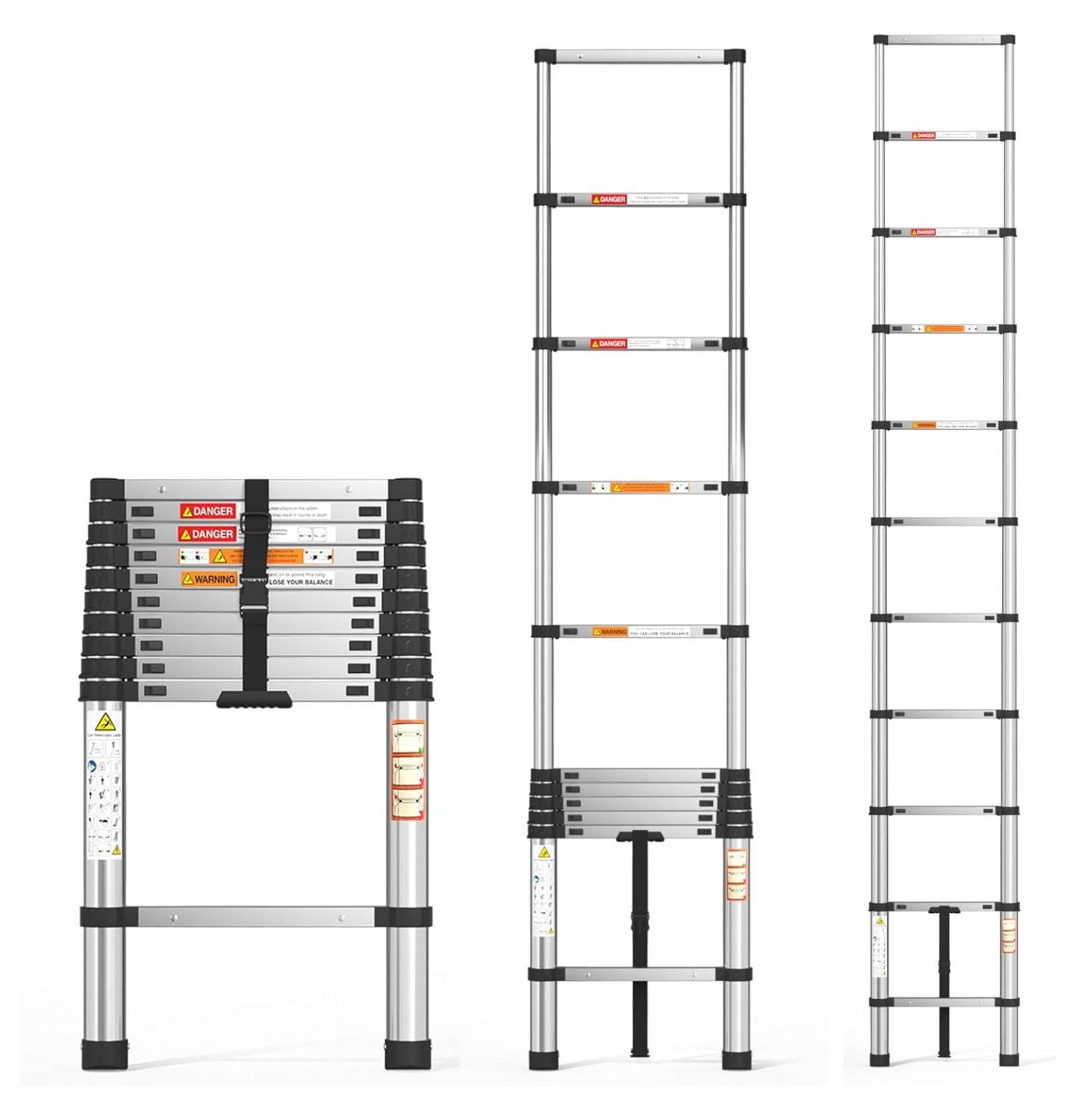 Stainless Steel Telescoping Ladder, Telescopic Ladder 3.2m/10.5FT ...
