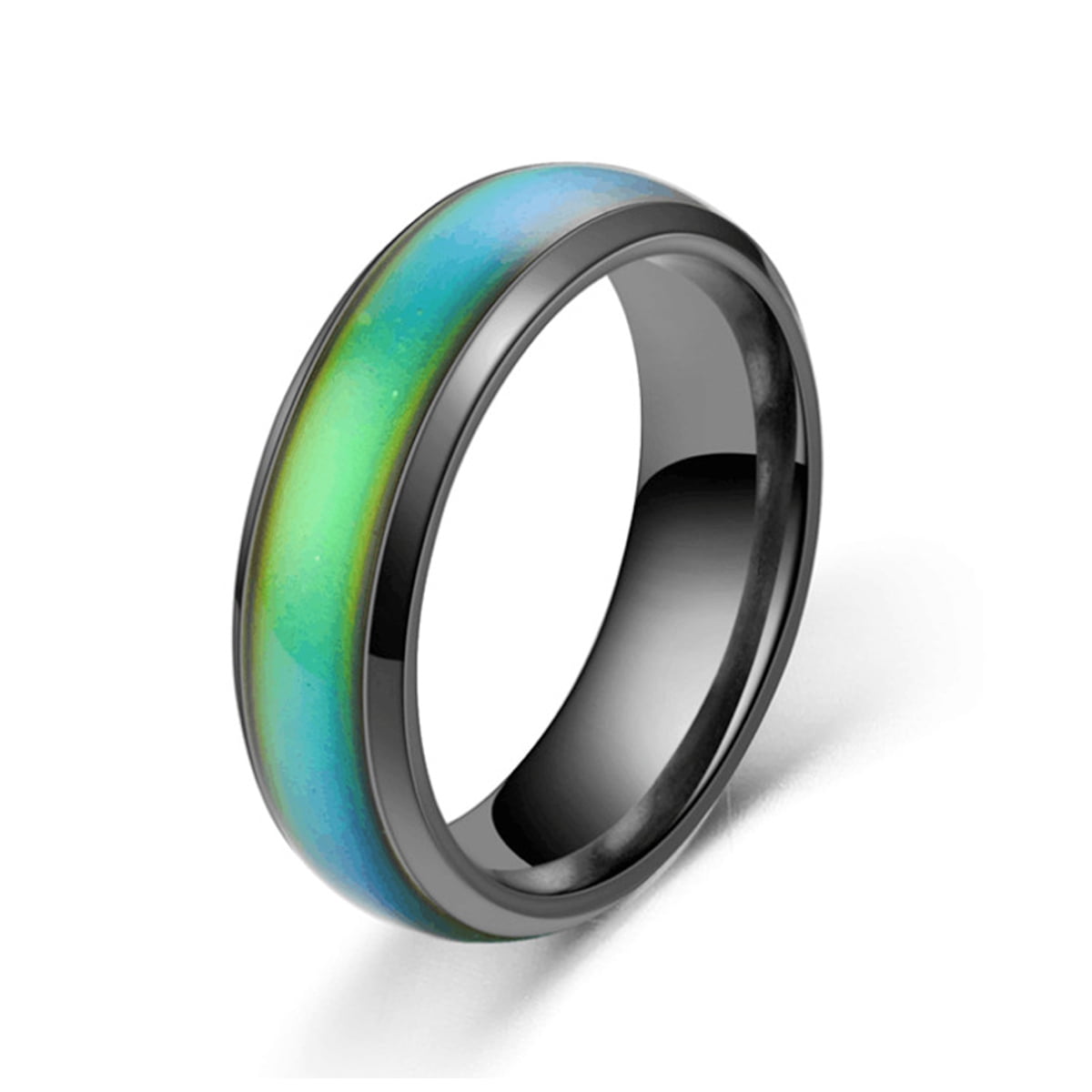 Stainless Steel Temperature Changing Color Mood Rings Unisex Sensitive ...