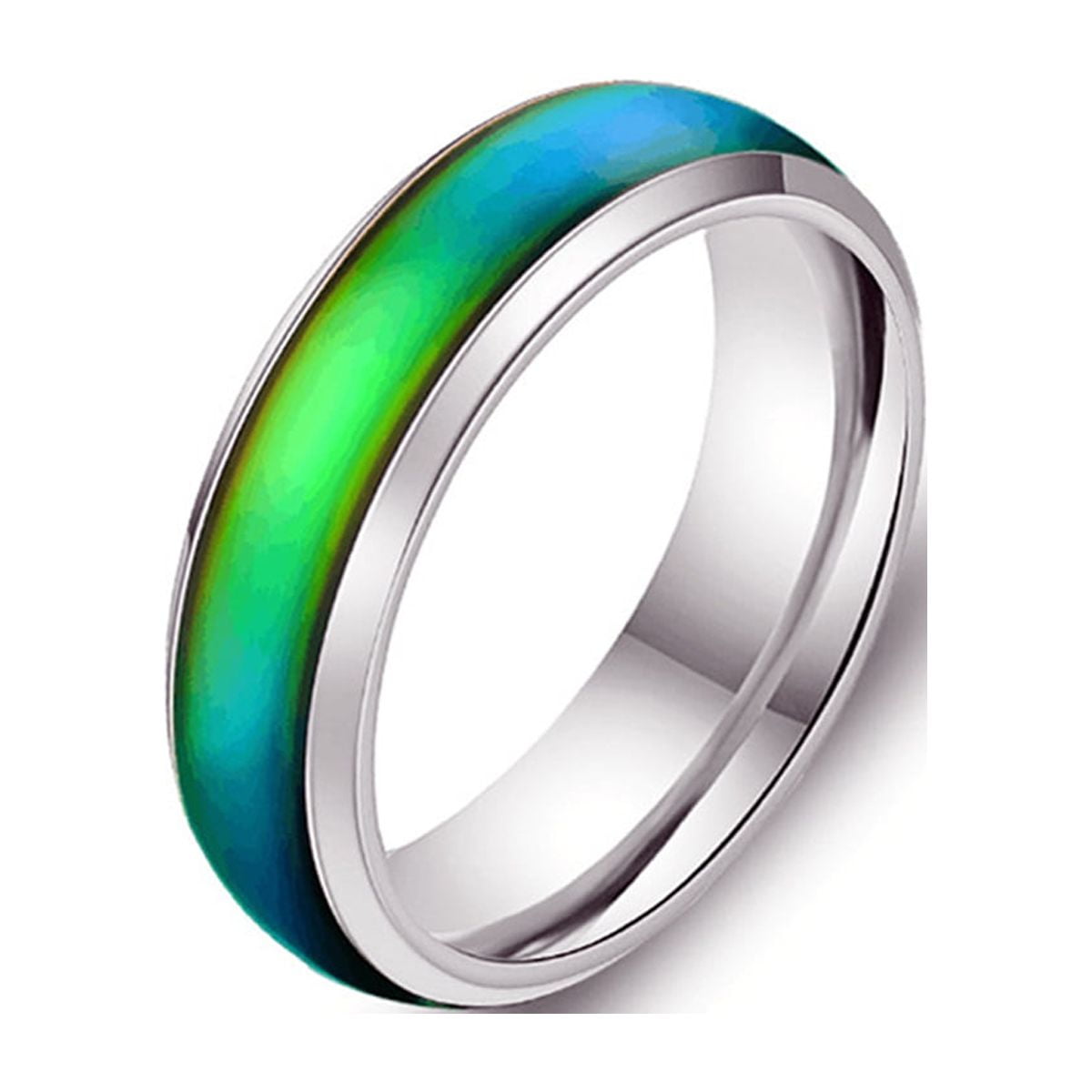 Stainless Steel Temperature Changing Color Mood Rings Unisex Sensitive ...