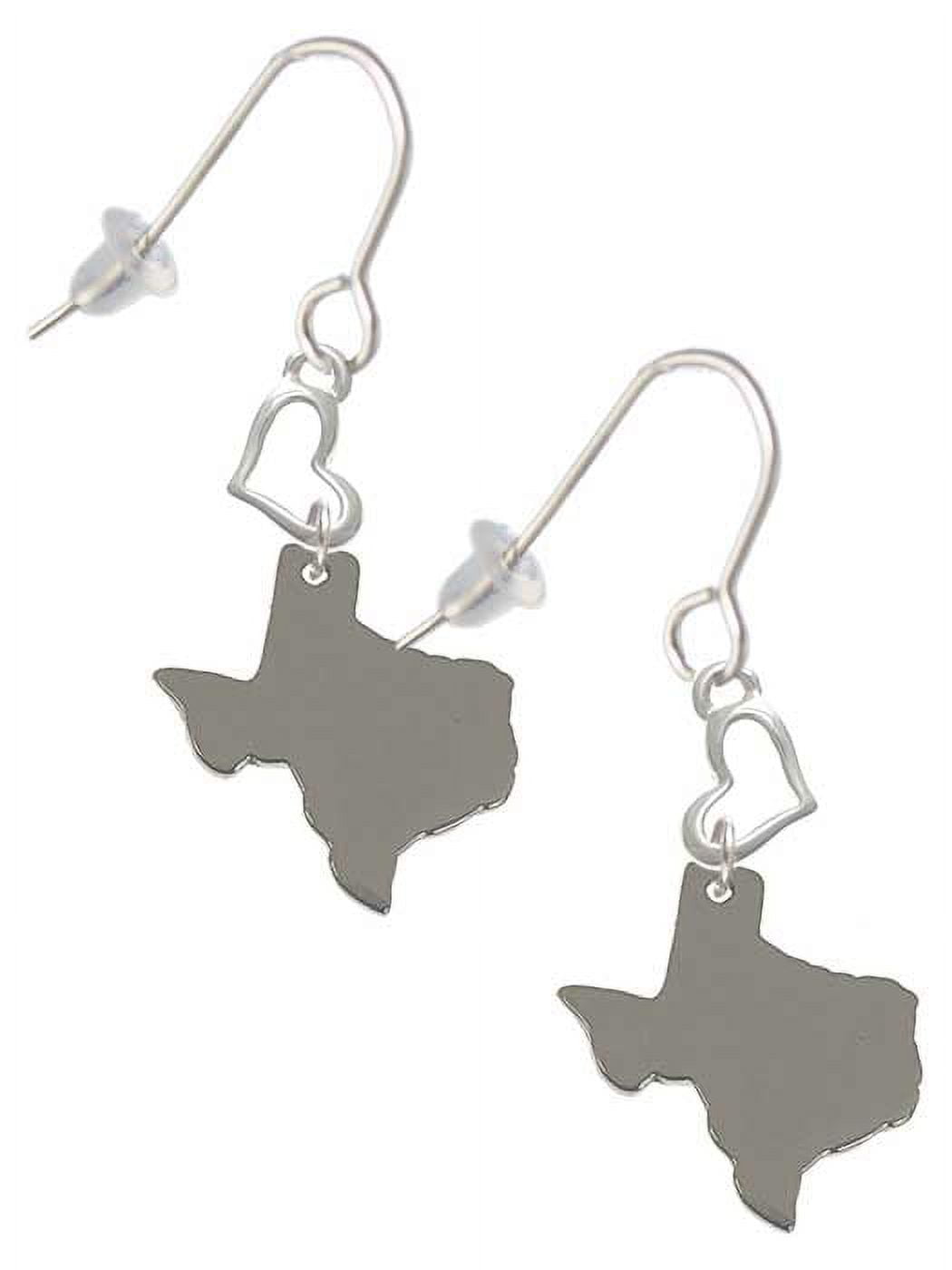 Stainless Steel Texas - Heart French Earrings - Walmart.com