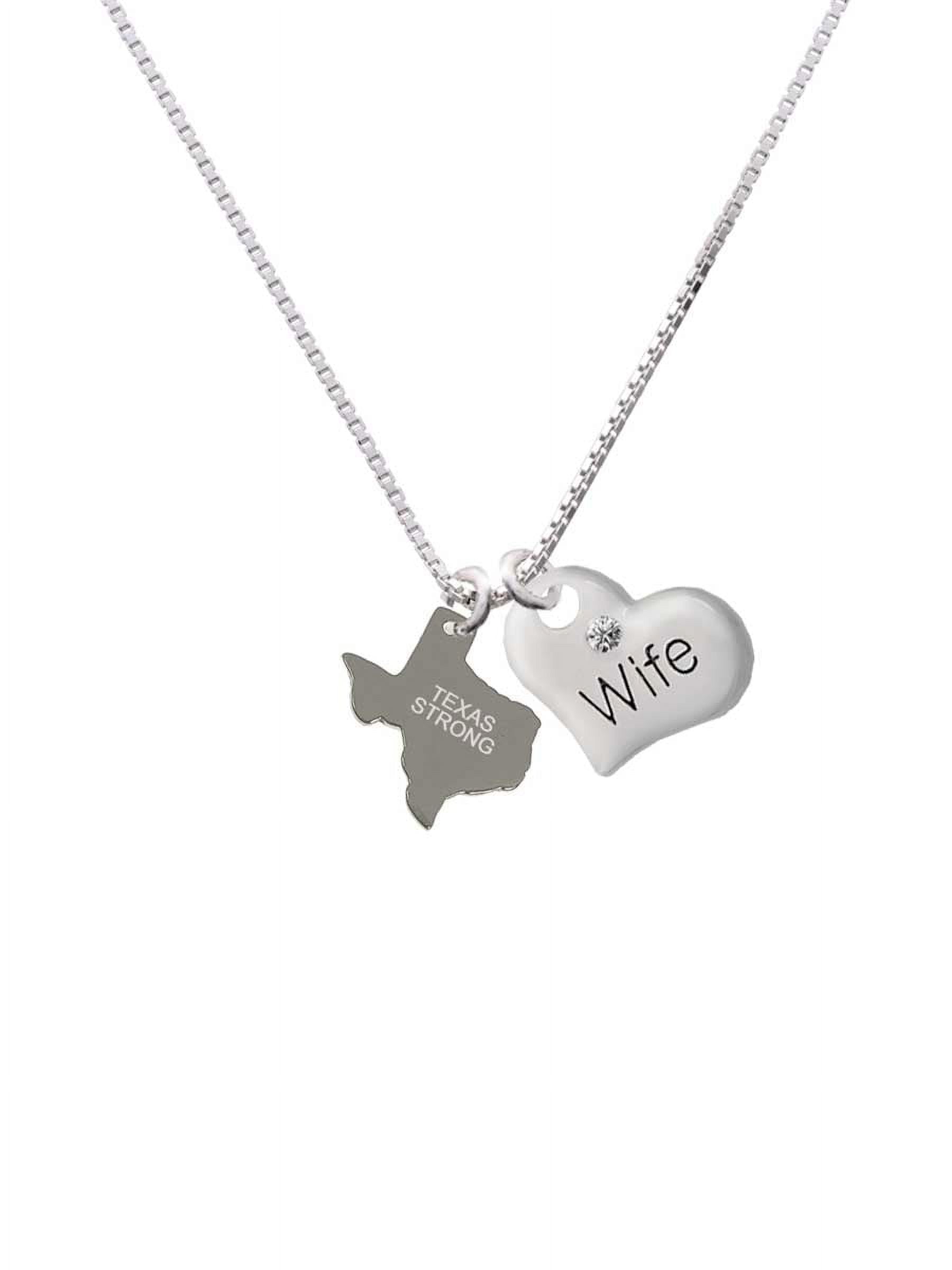 Stainless Steel Texas Strong - Wife Heart Necklace - Walmart.com