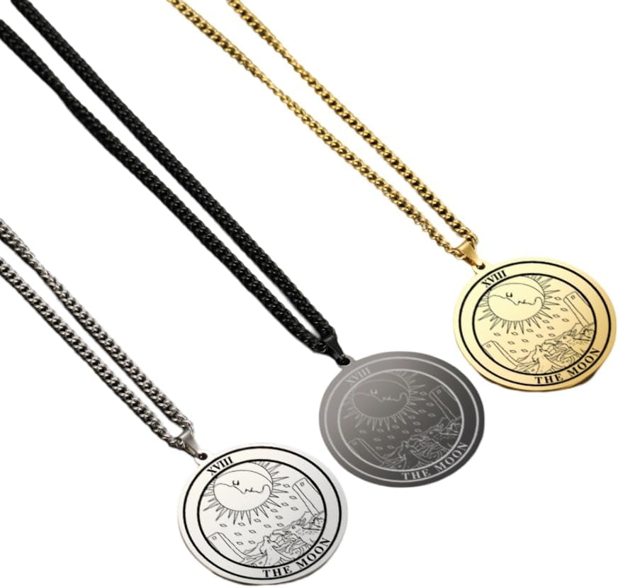 Stainless Steel The Fool Tarot Card Pendant Necklace, Major Arcana ...